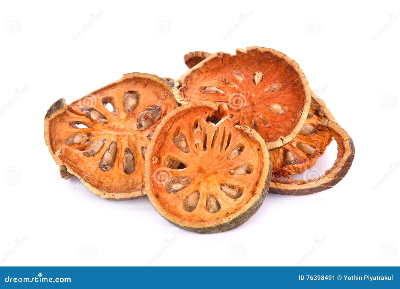 Bael Fruit Dried (Aegle Marmelos) Isolated on White Background. Stock ...