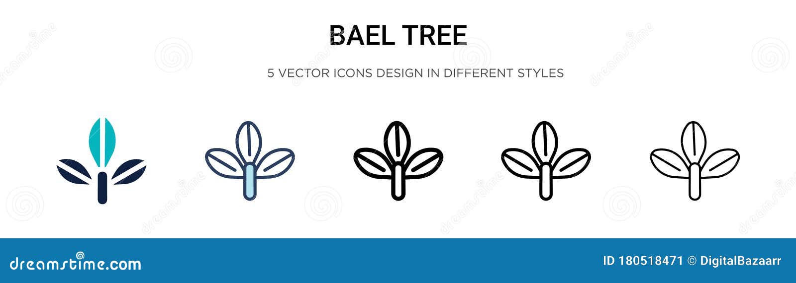 Bael Tree Icon in Filled, Thin Line, Outline and Stroke Style. Vector ...