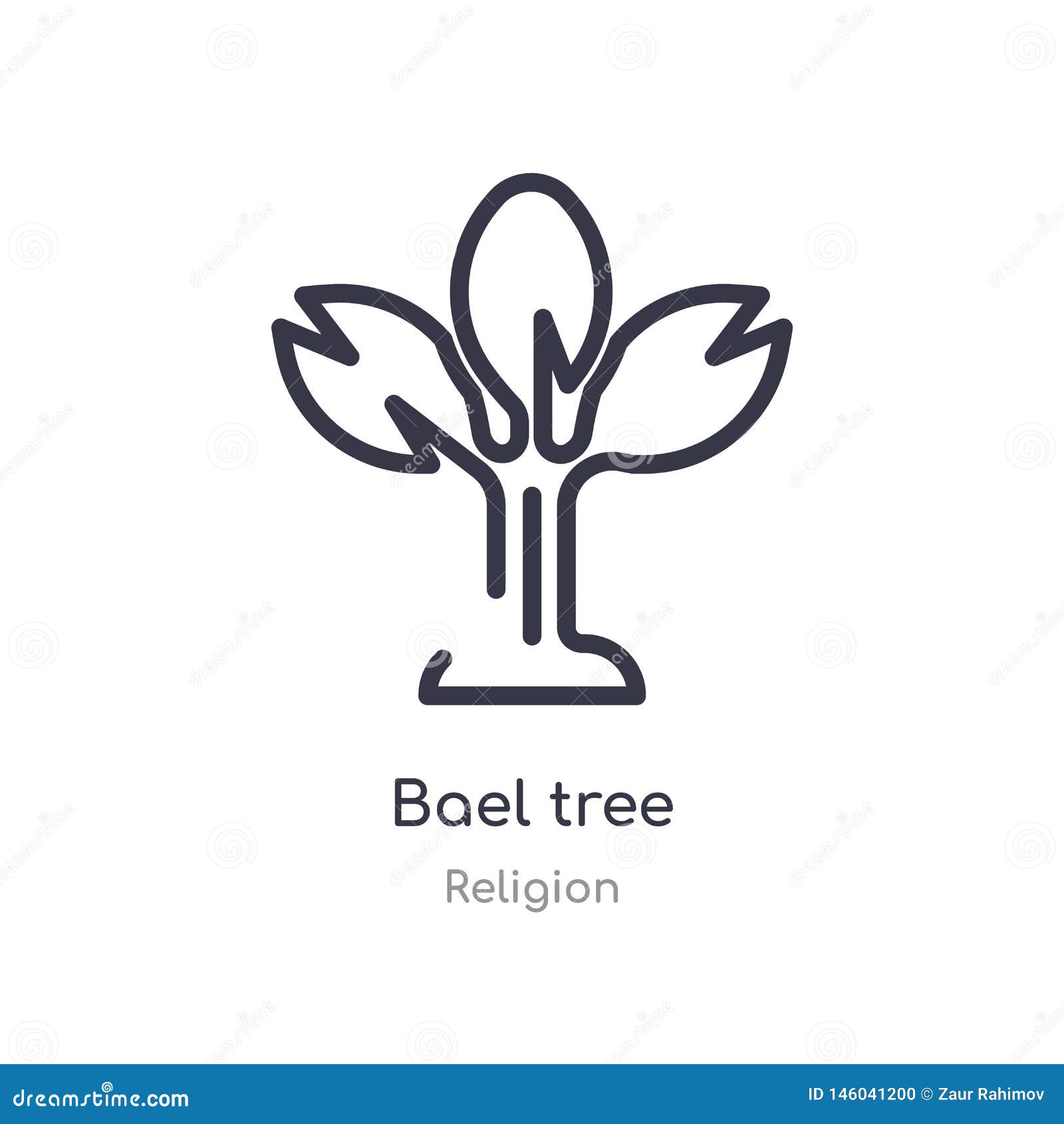 Bael Tree Vector Icon On White Background. Flat Vector Bael Tree Icon ...