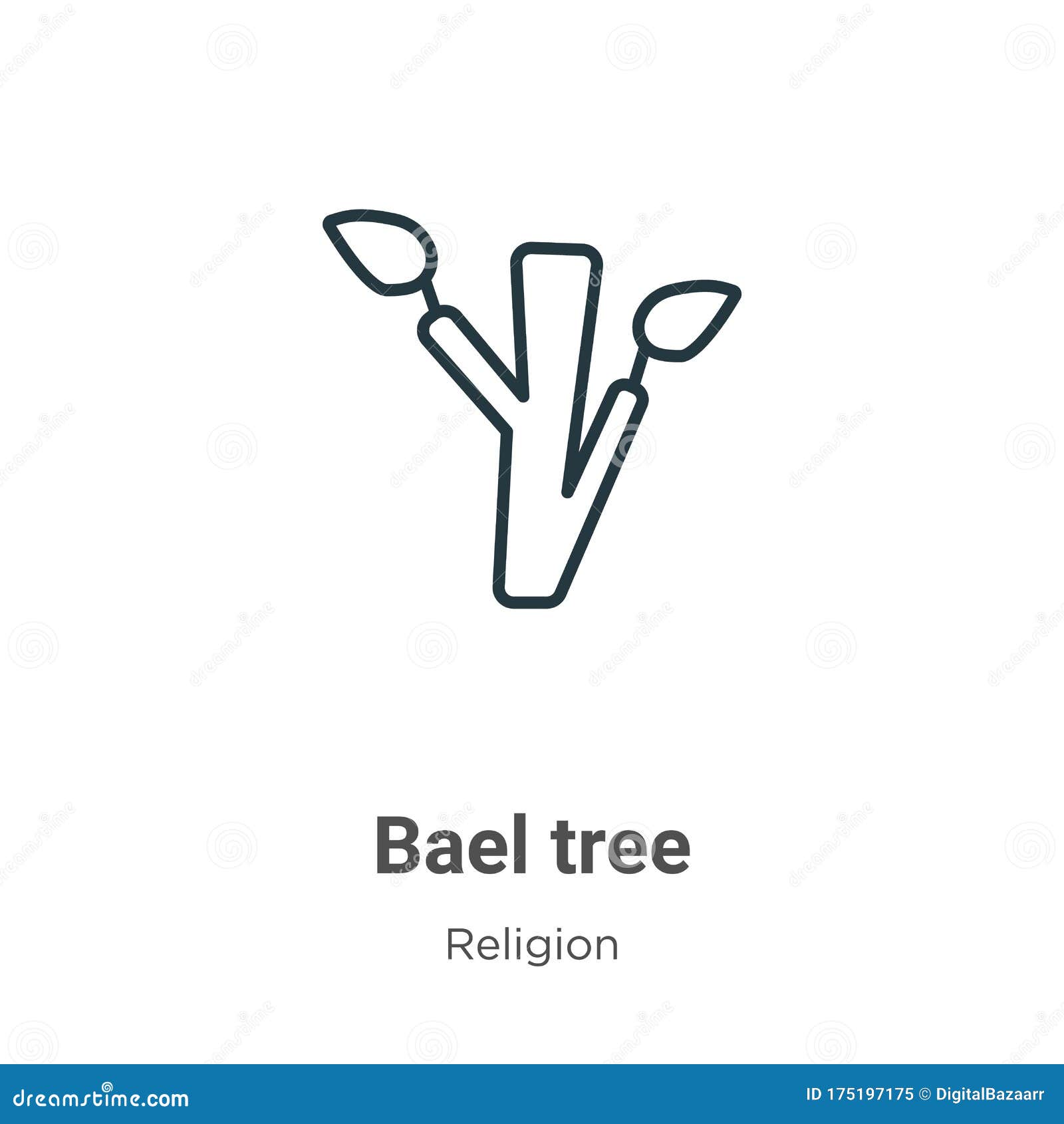 Bael Tree Icon. Trendy Flat Vector Bael Tree Icon On White Background ...