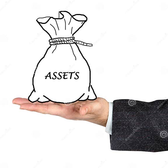Bag with asset stock image. Image of person, securities - 85694505