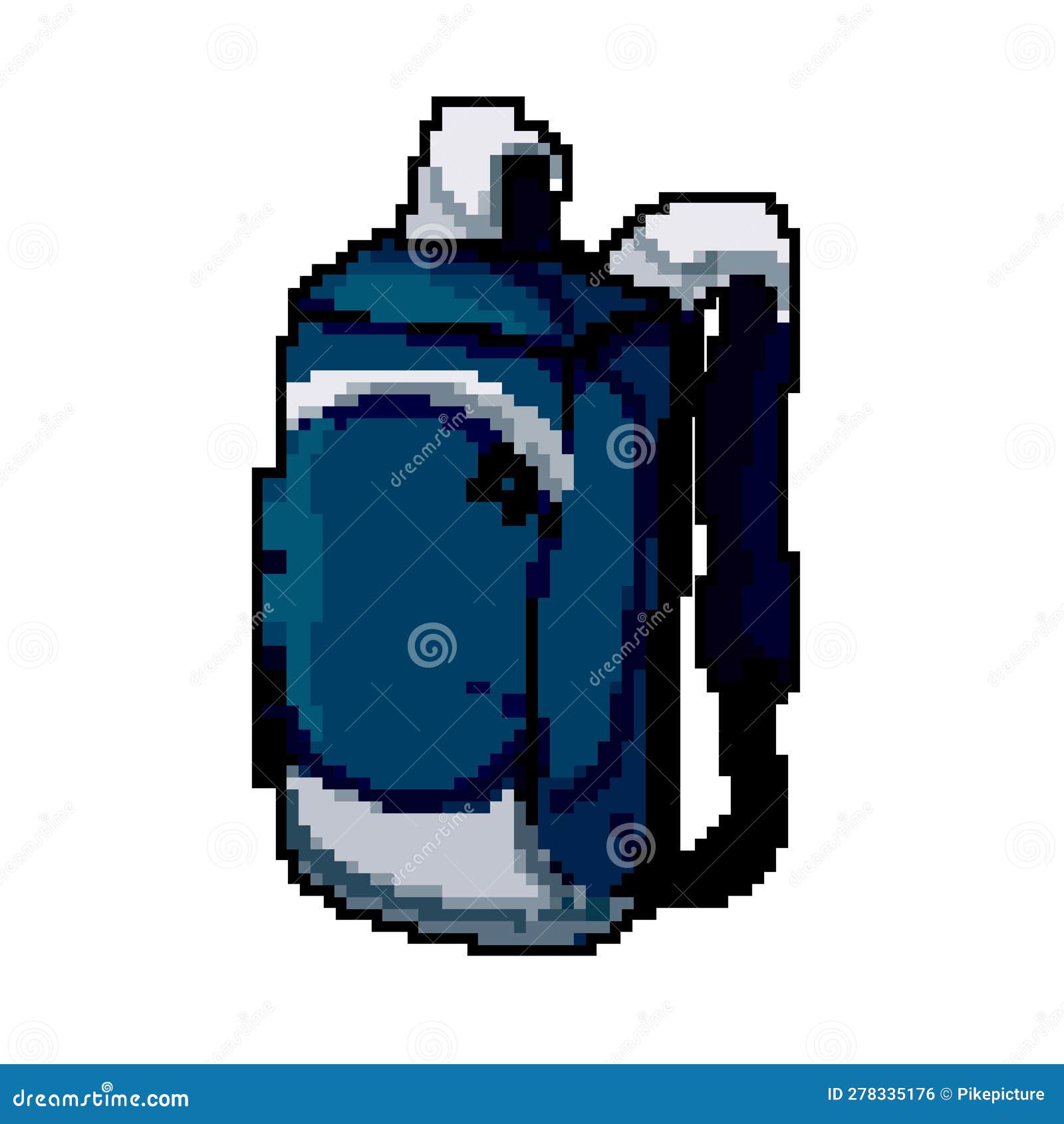 Bag Backpack Camp Game Pixel Art Vector Illustration Stock Vector ...