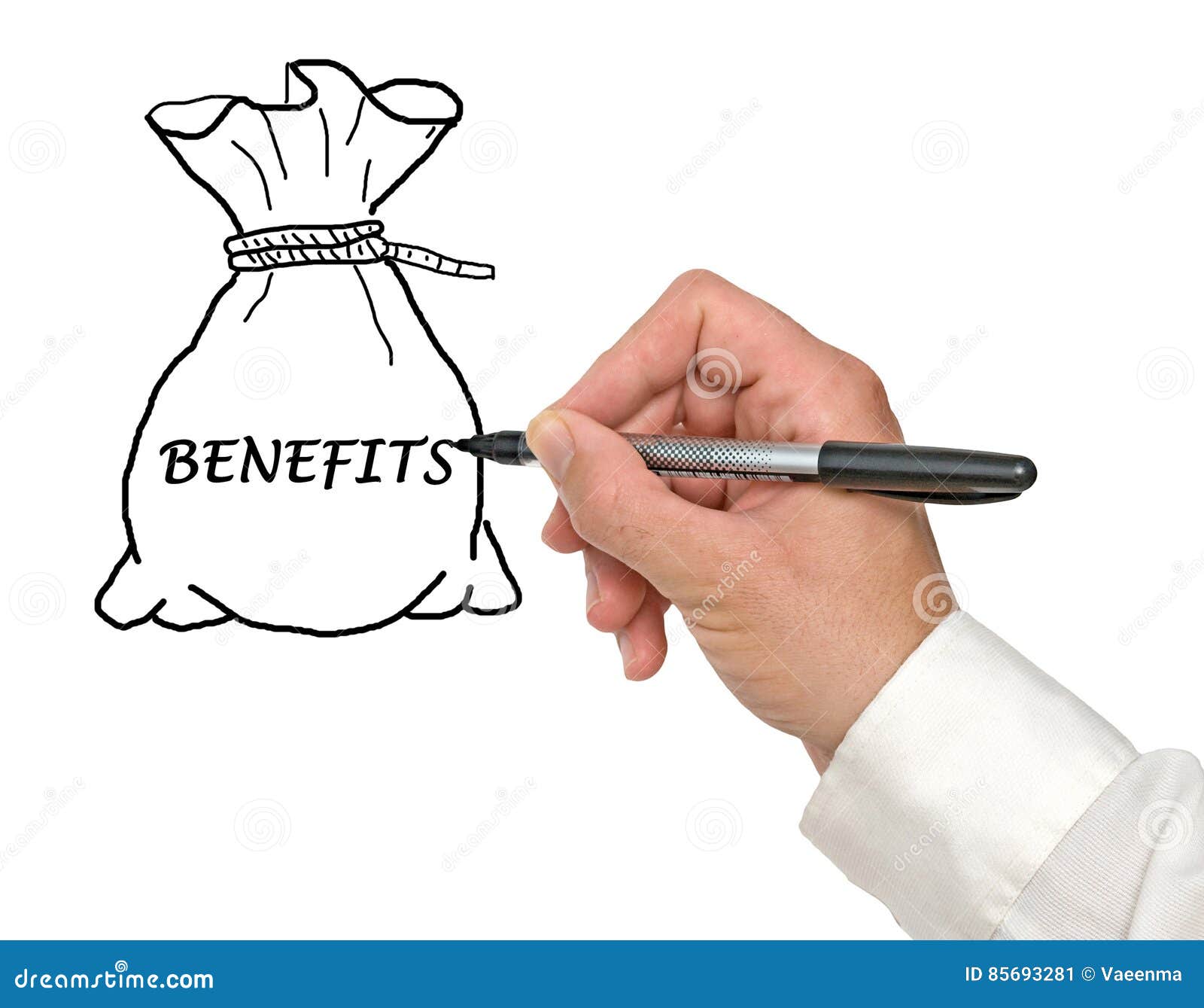 Bag with benefits stock image. Image of benefits, bonus - 85693281