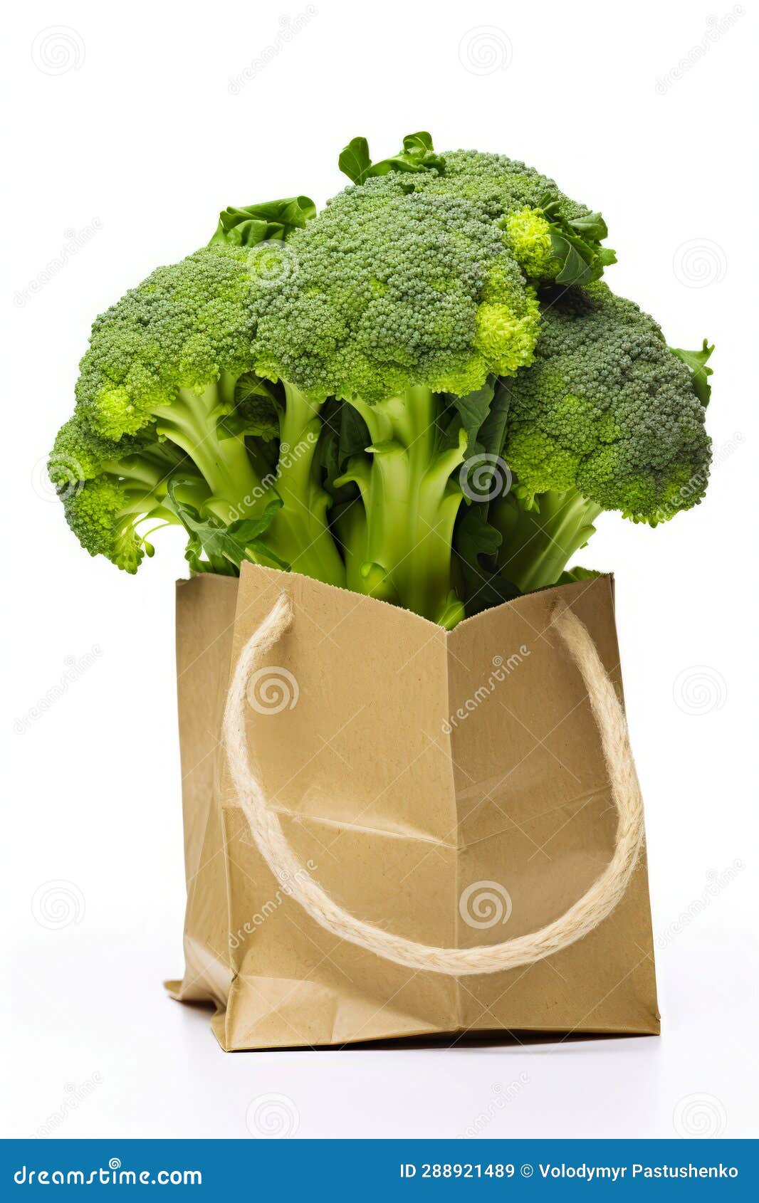 Bag with Bunch of Broccoli Inside of it. Generative AI Stock Image ...