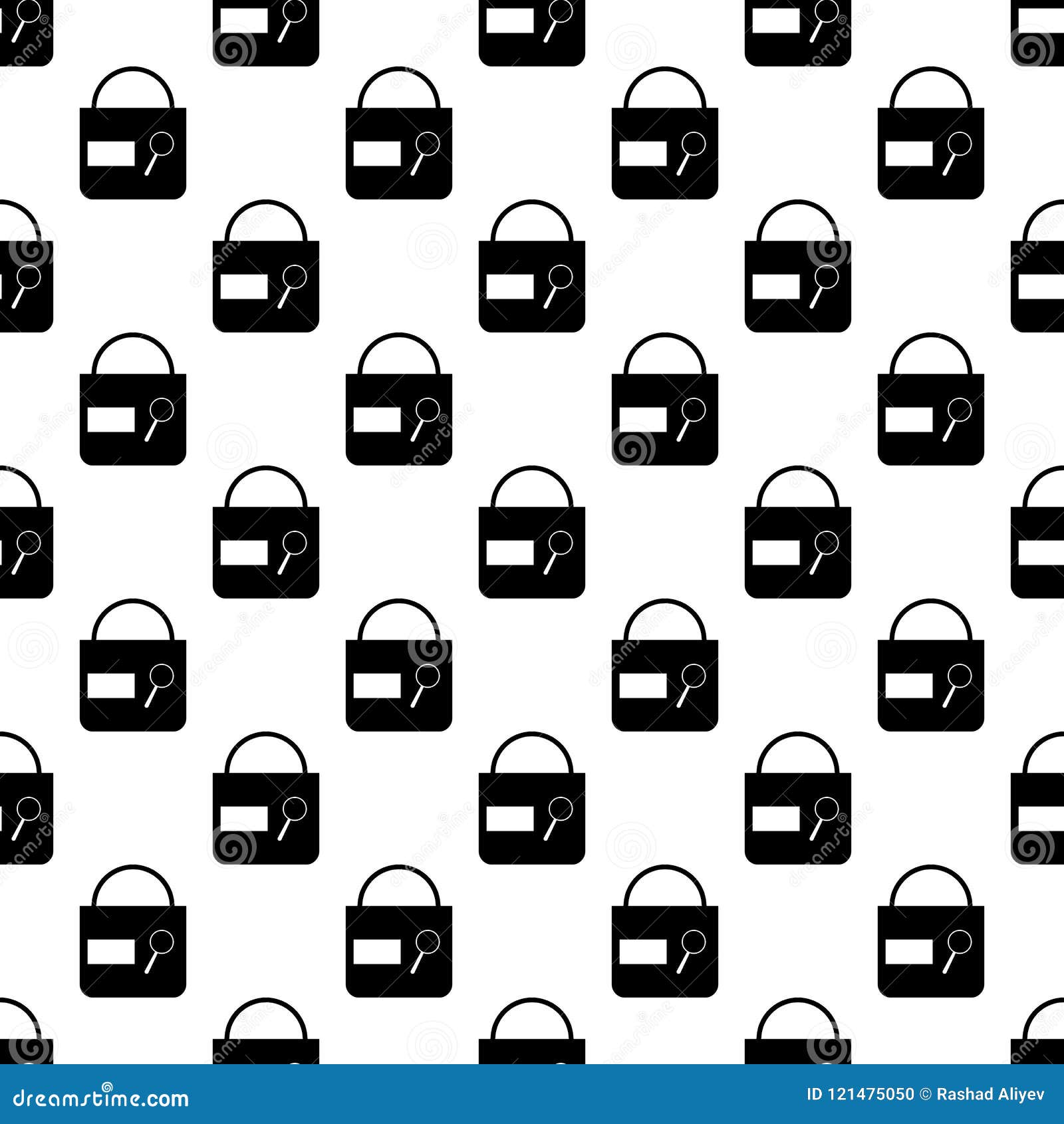 Bag Check Sign Icon in Pattern Style Stock Illustration - Illustration ...