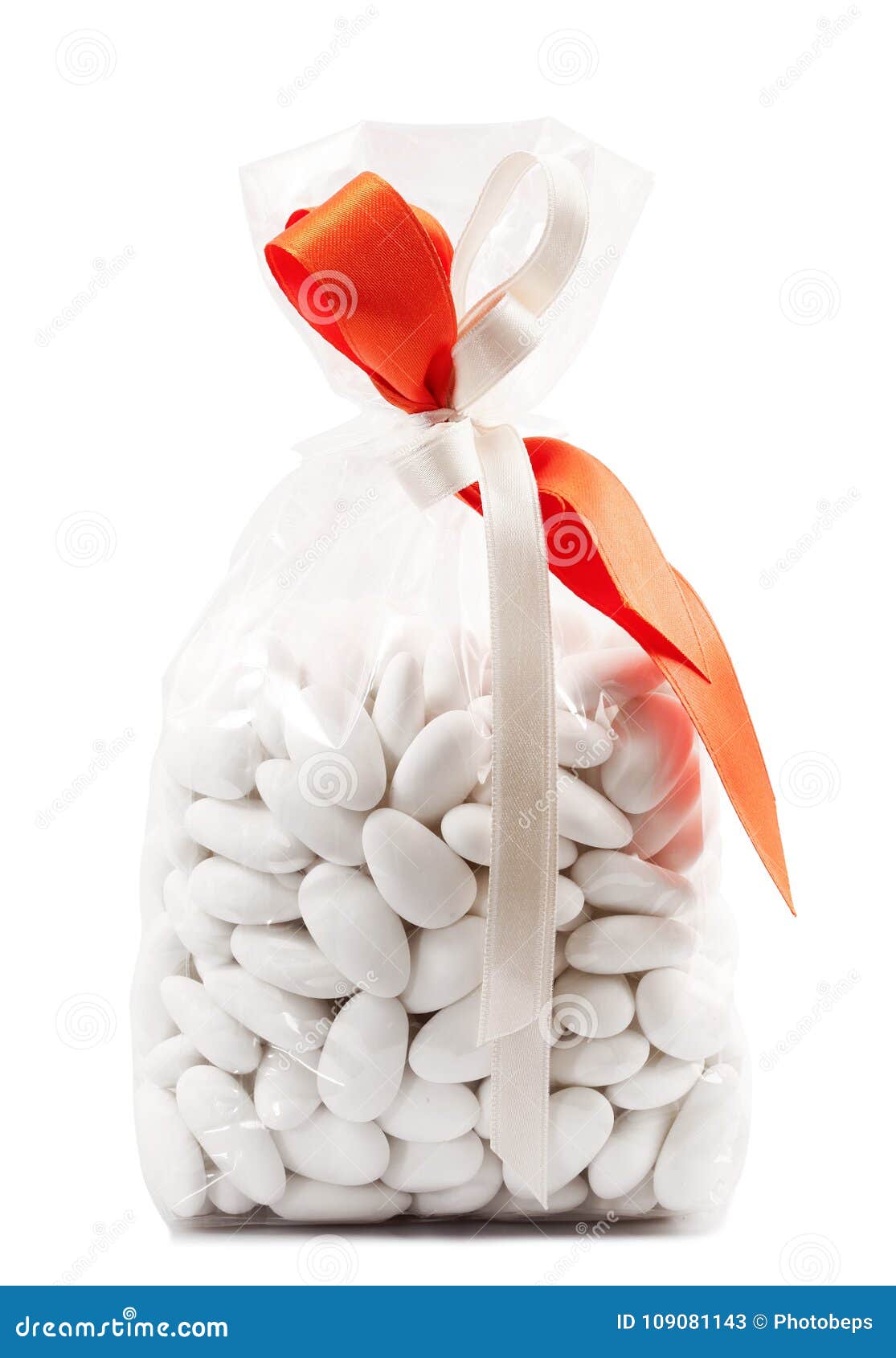 Bag of Comfits in White Background Stock Image - Image of confectionery ...