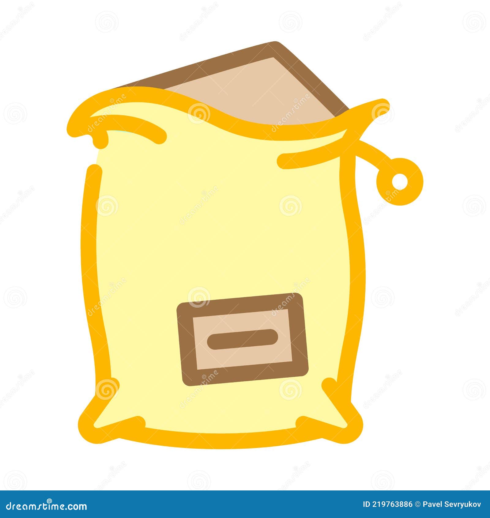 Bag Compost Color Icon Vector Illustration Stock Vector - Illustration ...