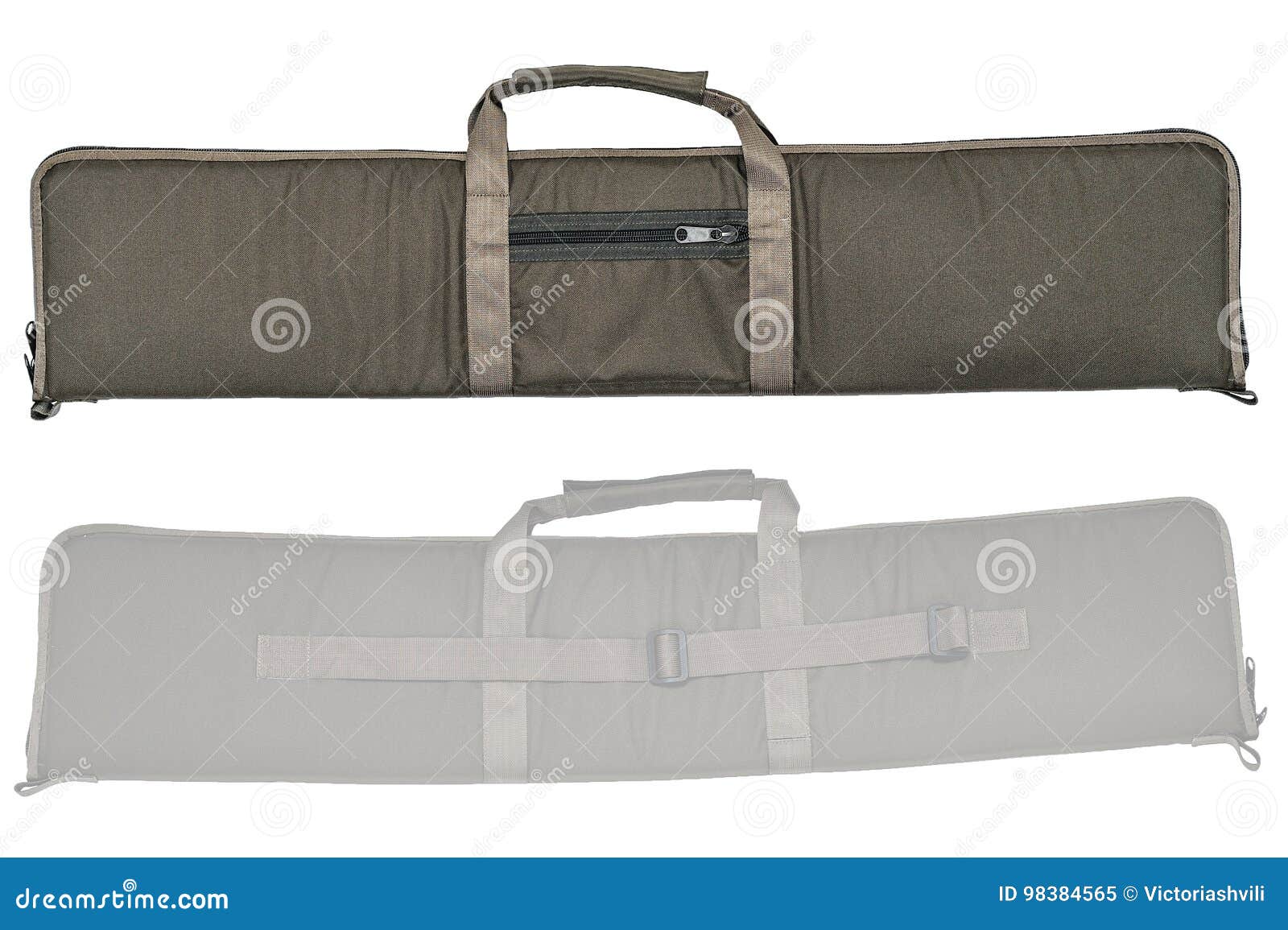 Bag for Concealed Carry of Submachine Gun. Isolated Stock Image - Image ...