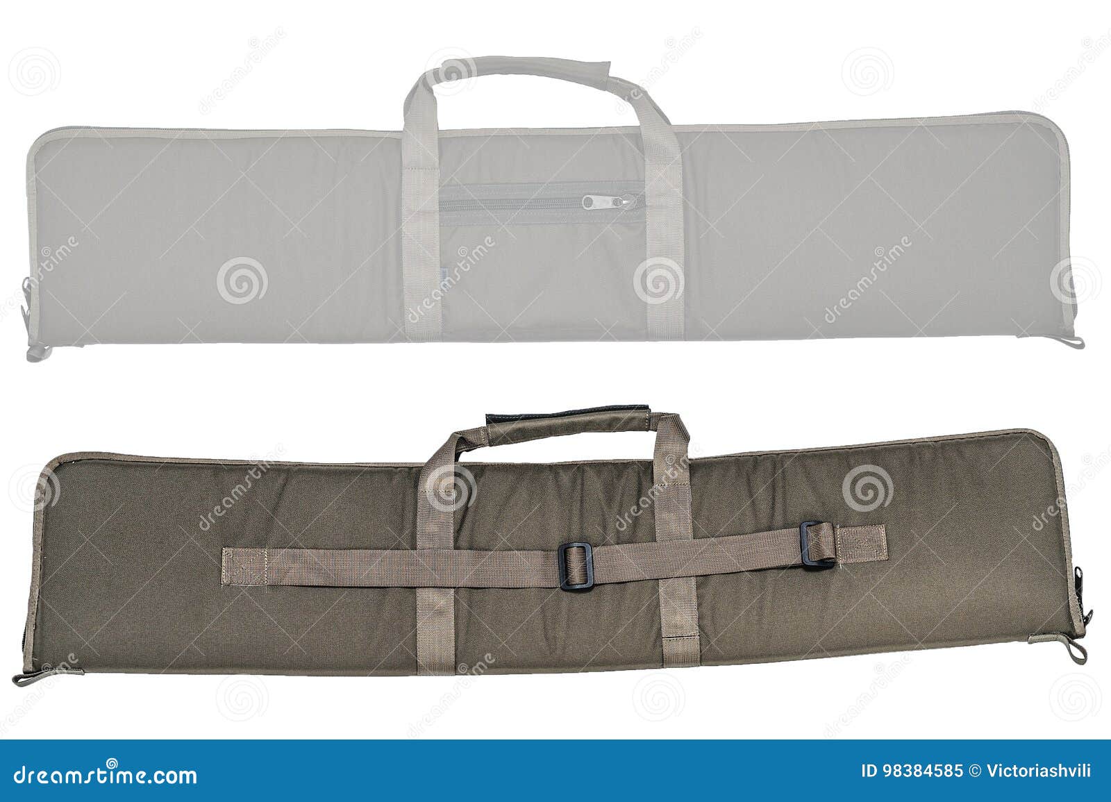 Bag for Concealed Carry of Submachine Gun. Isolated Stock Image - Image ...