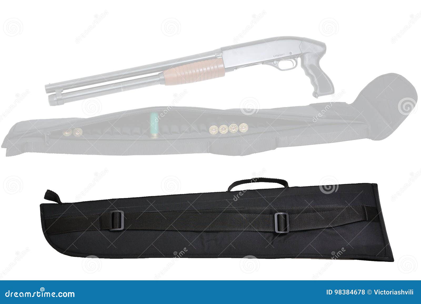 Bag for Concealed Carry of Submachine Gun. Isolated Stock Photo - Image ...