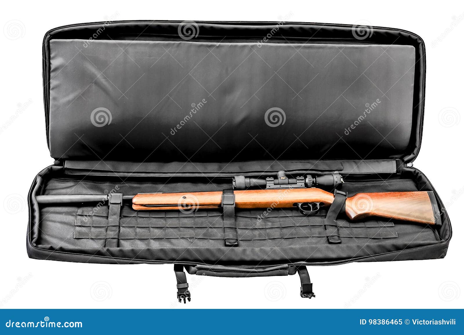 Bag for Concealed Carry of Submachine Gun. Isolated Stock Image - Image ...