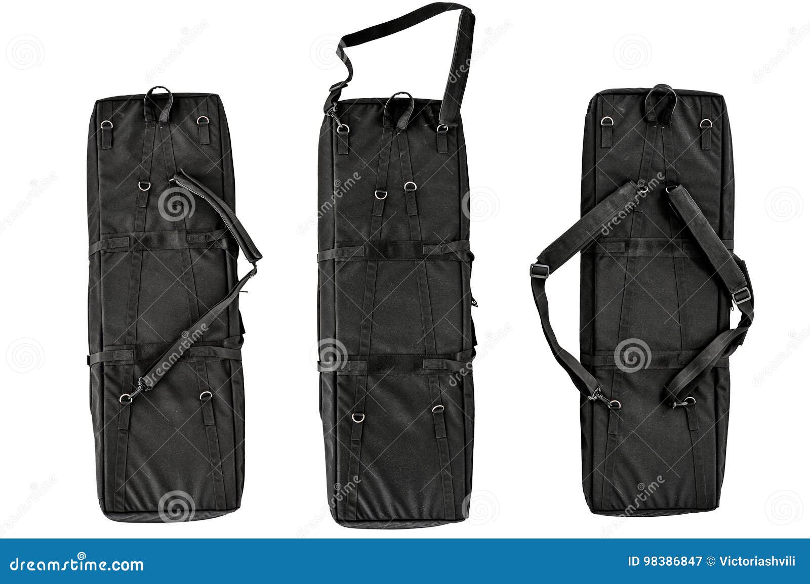 Bag for Concealed Carry of Submachine Gun. Isolated Stock Image - Image ...