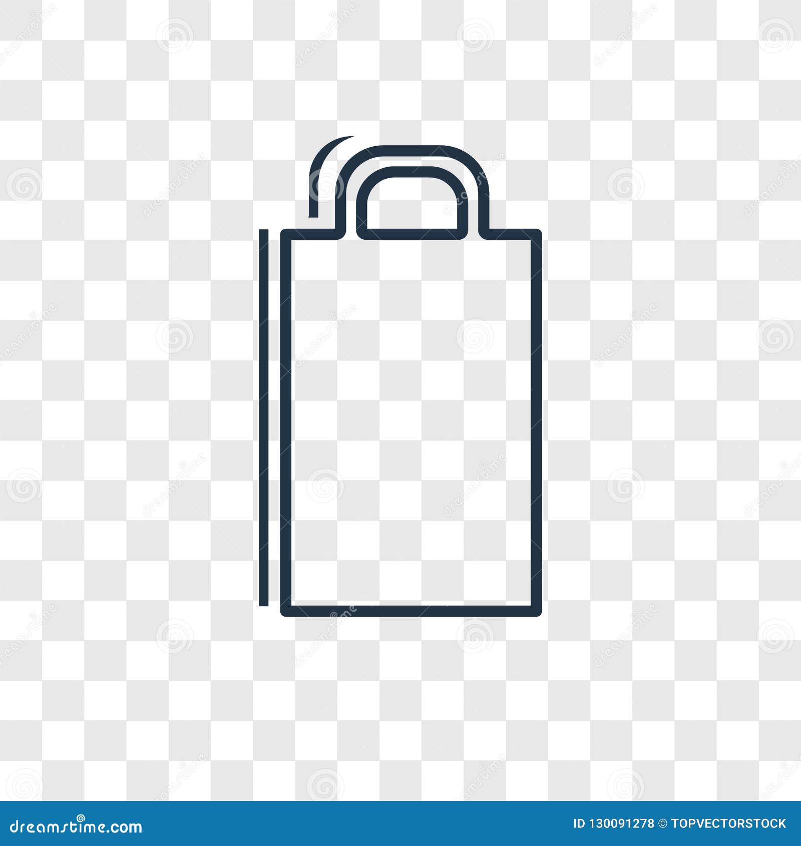 Bag Concept Vector Linear Icon Isolated on Transparent Background, Bag ...