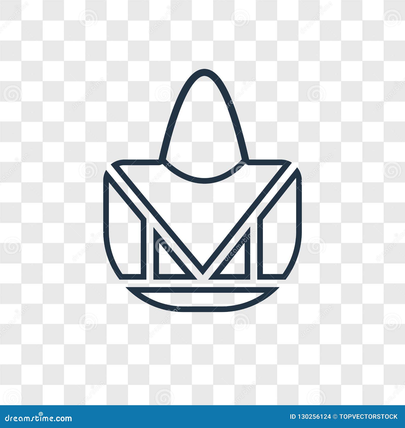 Bag Concept Vector Linear Icon Isolated on Transparent Background, Bag ...
