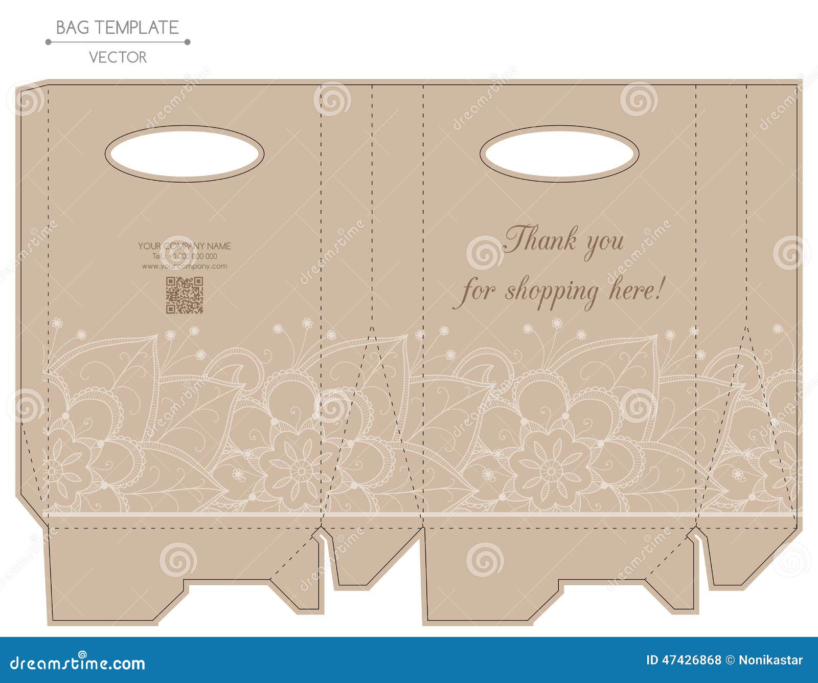 Bag design, die-stamping stock vector. Illustration of decor - 47426868