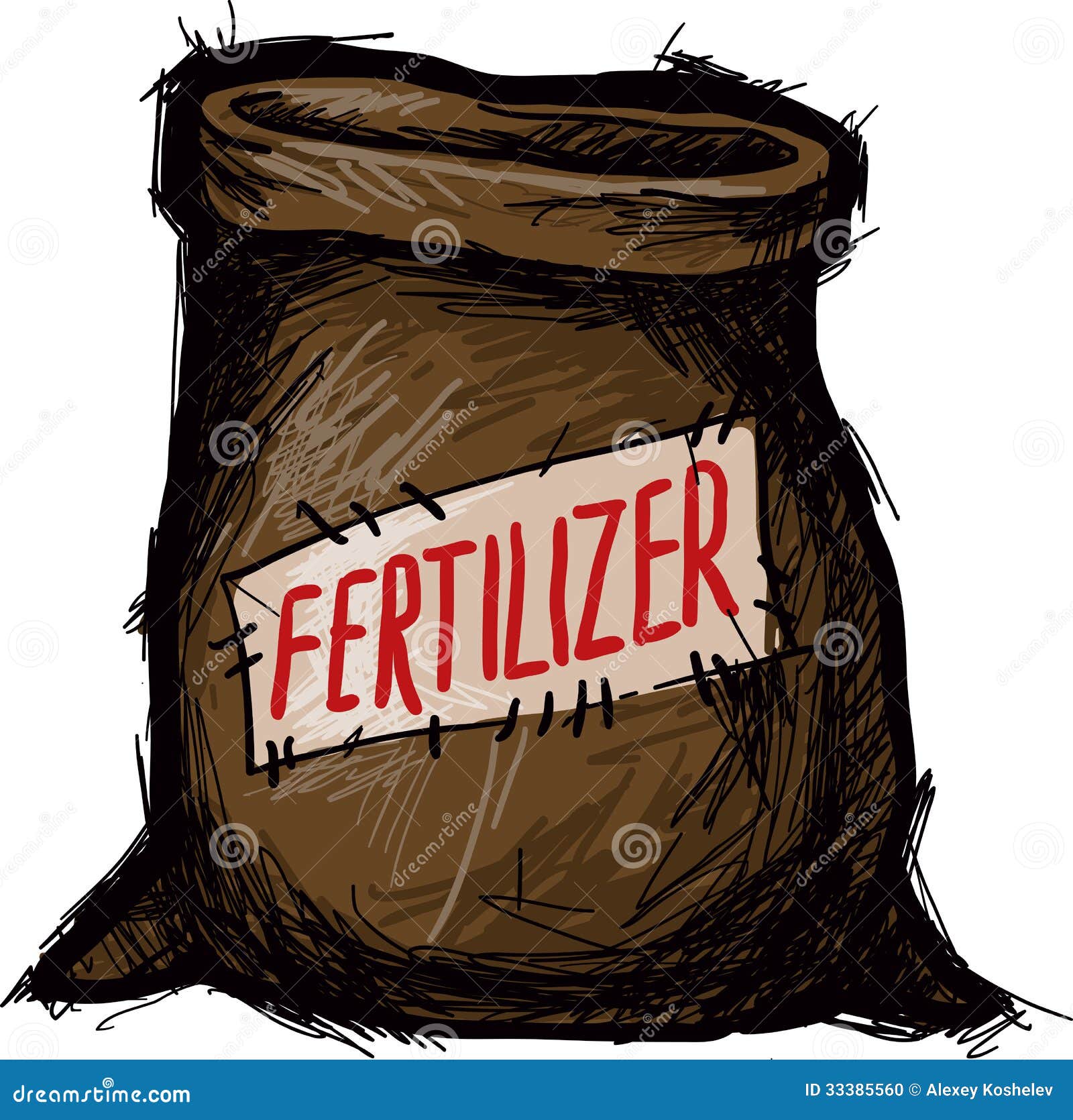 Bag of fertilizers stock vector. Illustration of gardening - 33385560