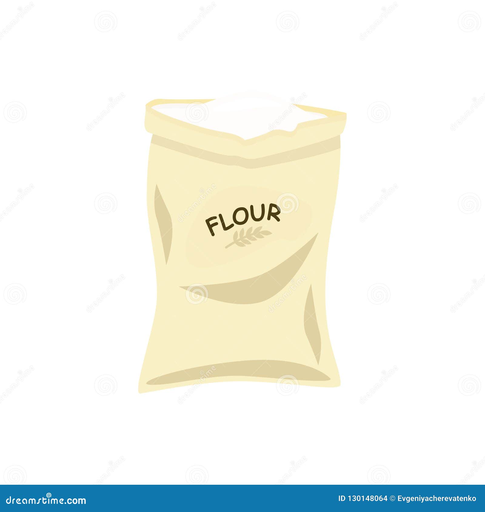 A Bag Filled Out with Flour. Stock Vector - Illustration of bakery ...