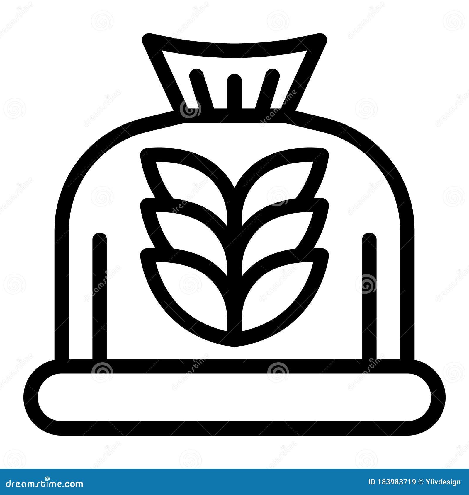 Bag of Flour Icon, Outline Style Stock Vector - Illustration of flour ...