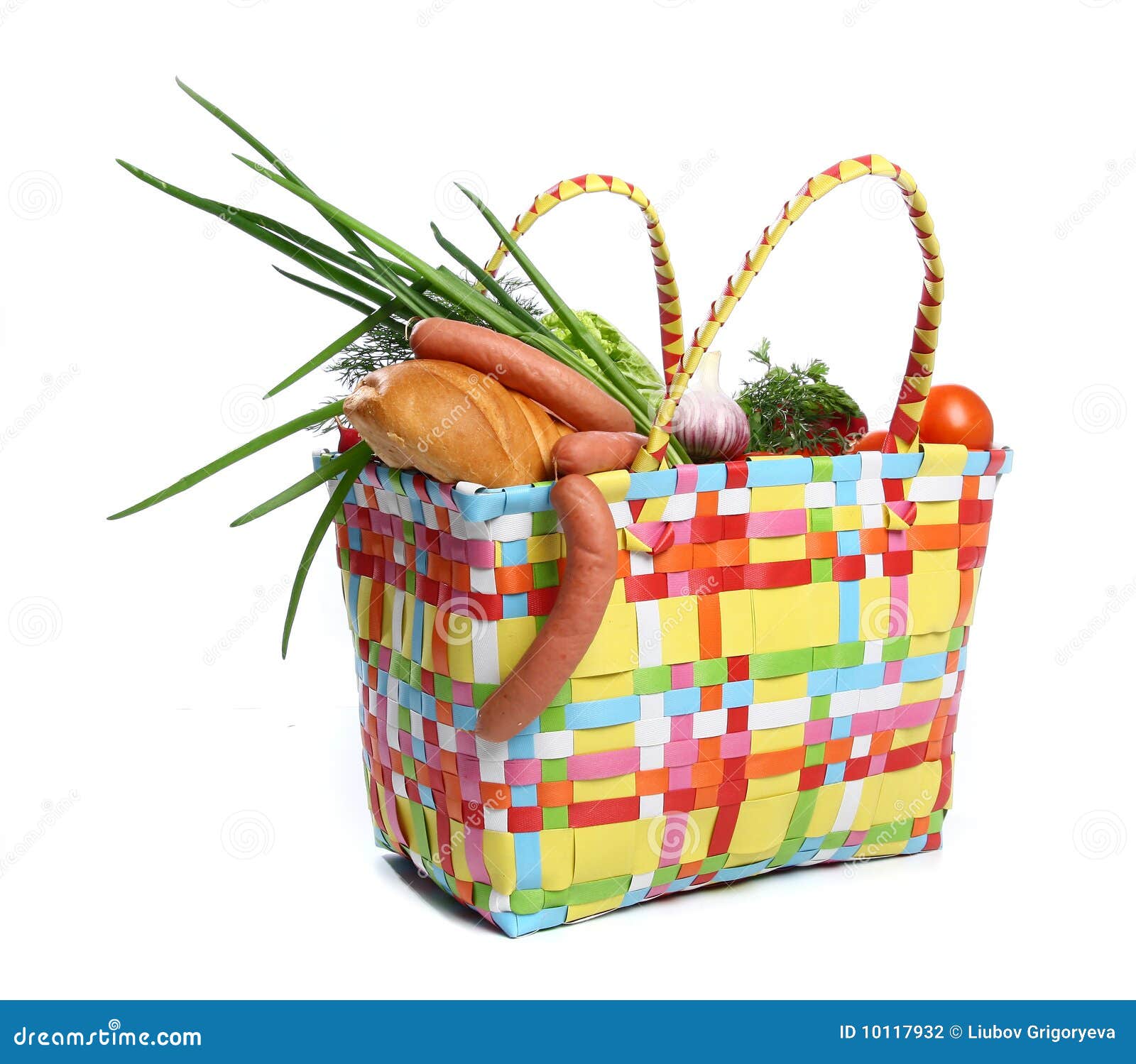 The bag with food stock photo. Image of market, carrier - 10117932