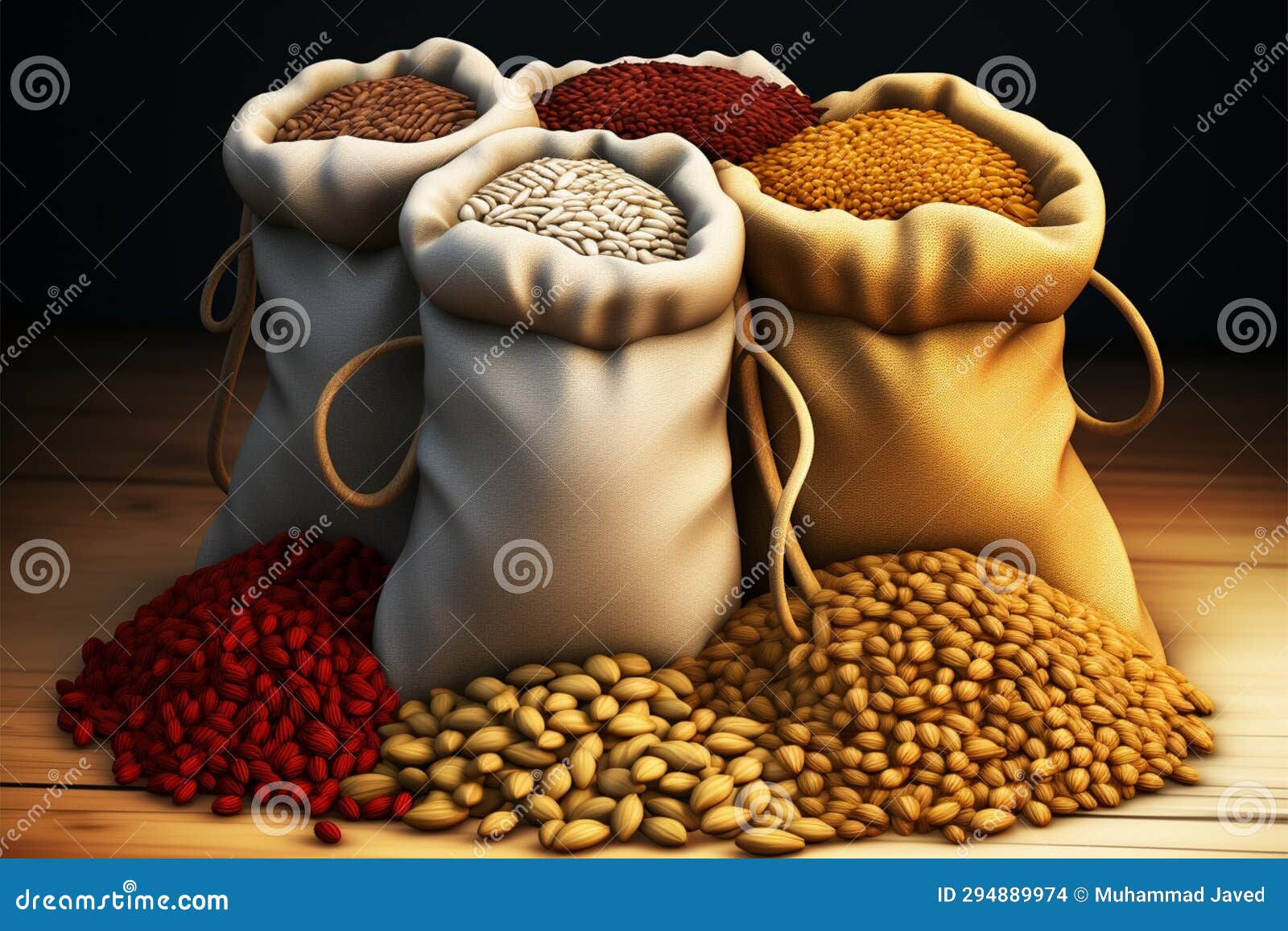 A Bag Full of Different Seeds, Each with Unique Potential Stock ...