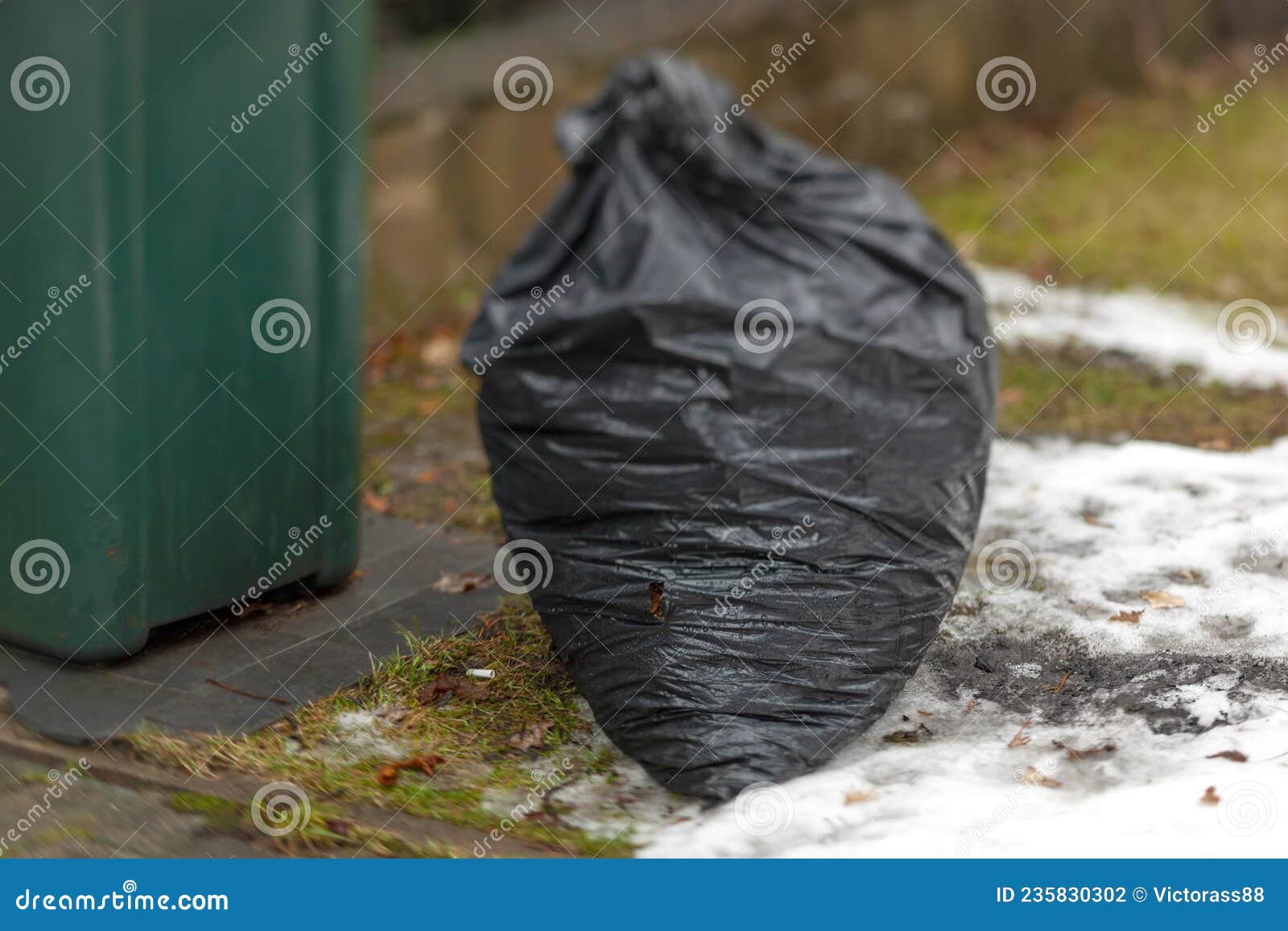 Bag full of garbage stock photo. Image of waste, object - 235830302
