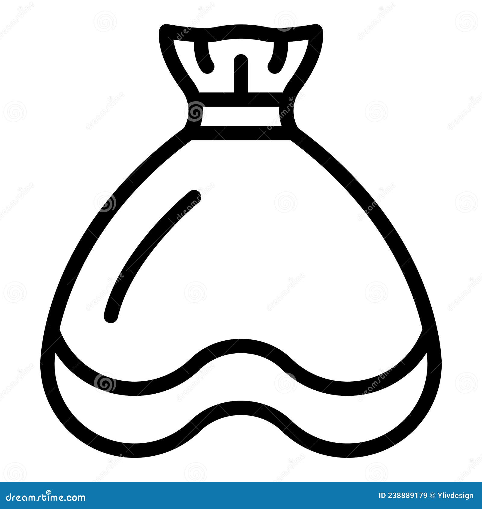 Bag Garbage Icon Outline Vector. Trash Bin Stock Illustration ...