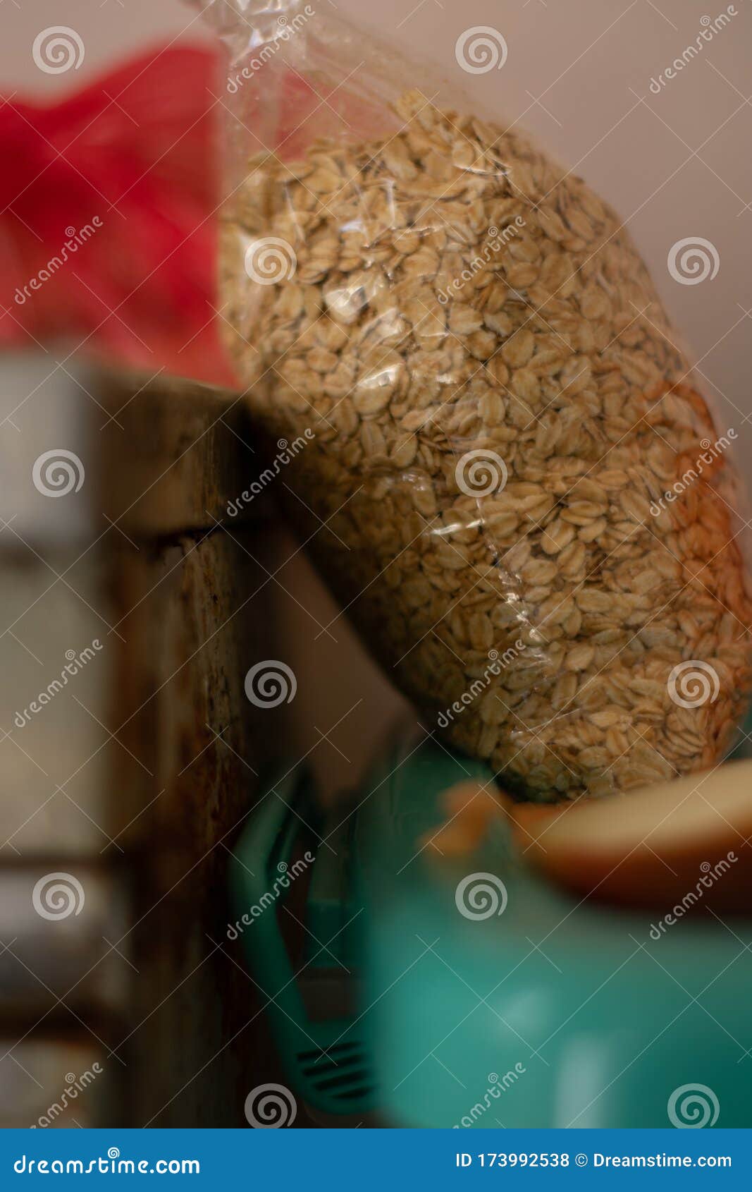 Bag of Generic Oats for Advertising Stock Photo - Image of vegan, food ...