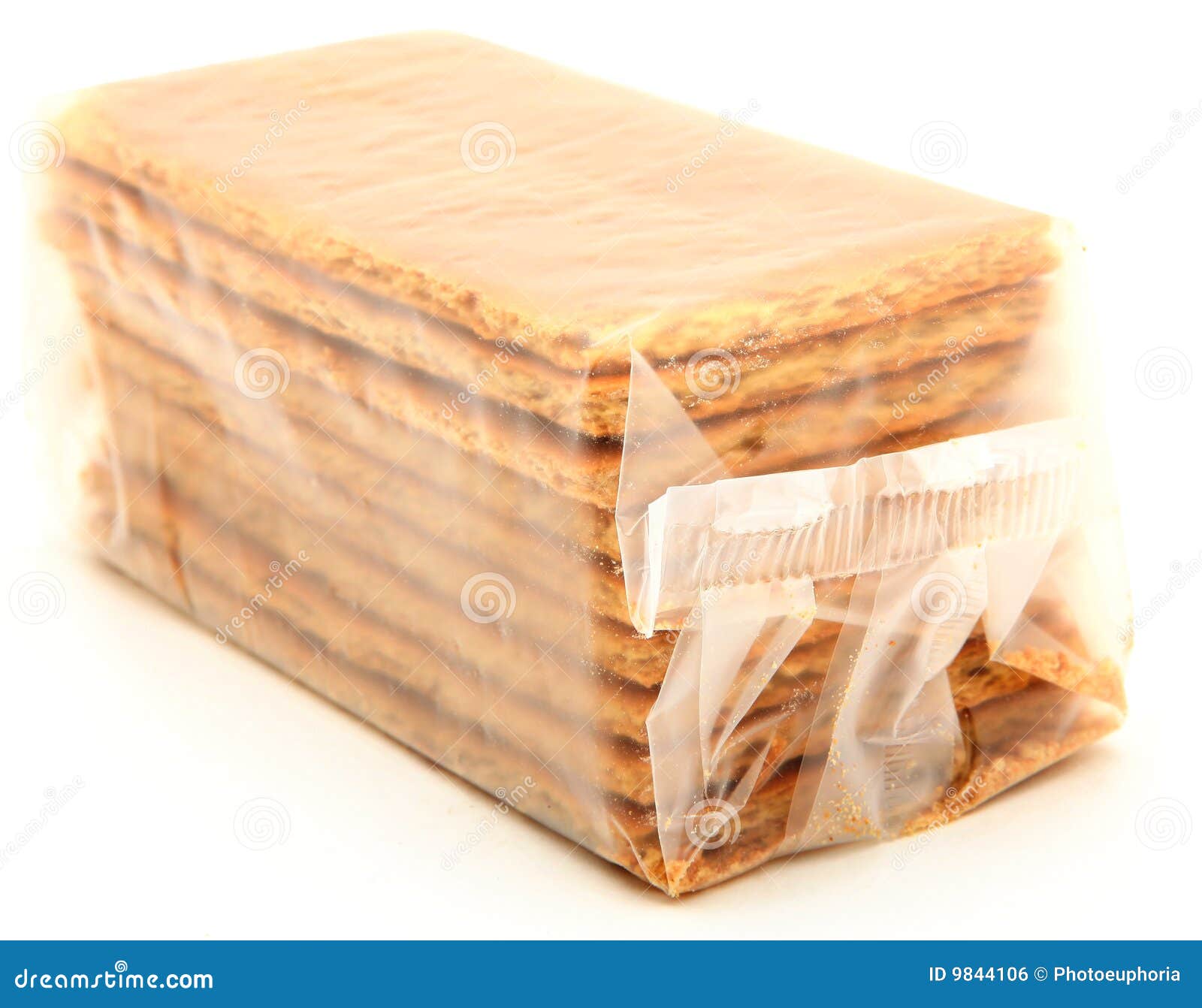 Bag of Graham Crackers Over White Stock Photo - Image of close, brown ...