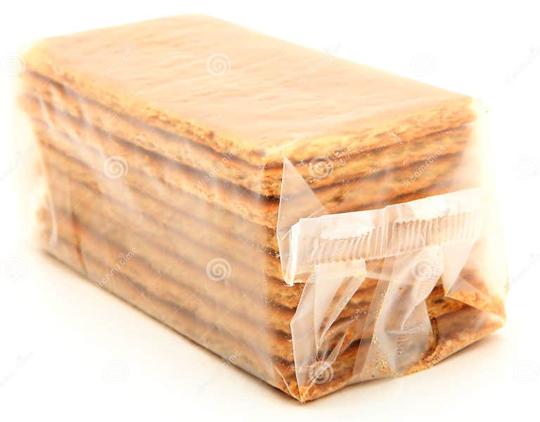 Bag of Graham Crackers Over White Stock Photo - Image of close, brown ...