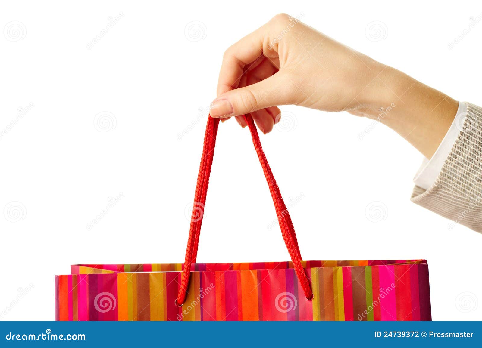 Bag in hand stock photo. Image of personal, paper, carrying - 24739372