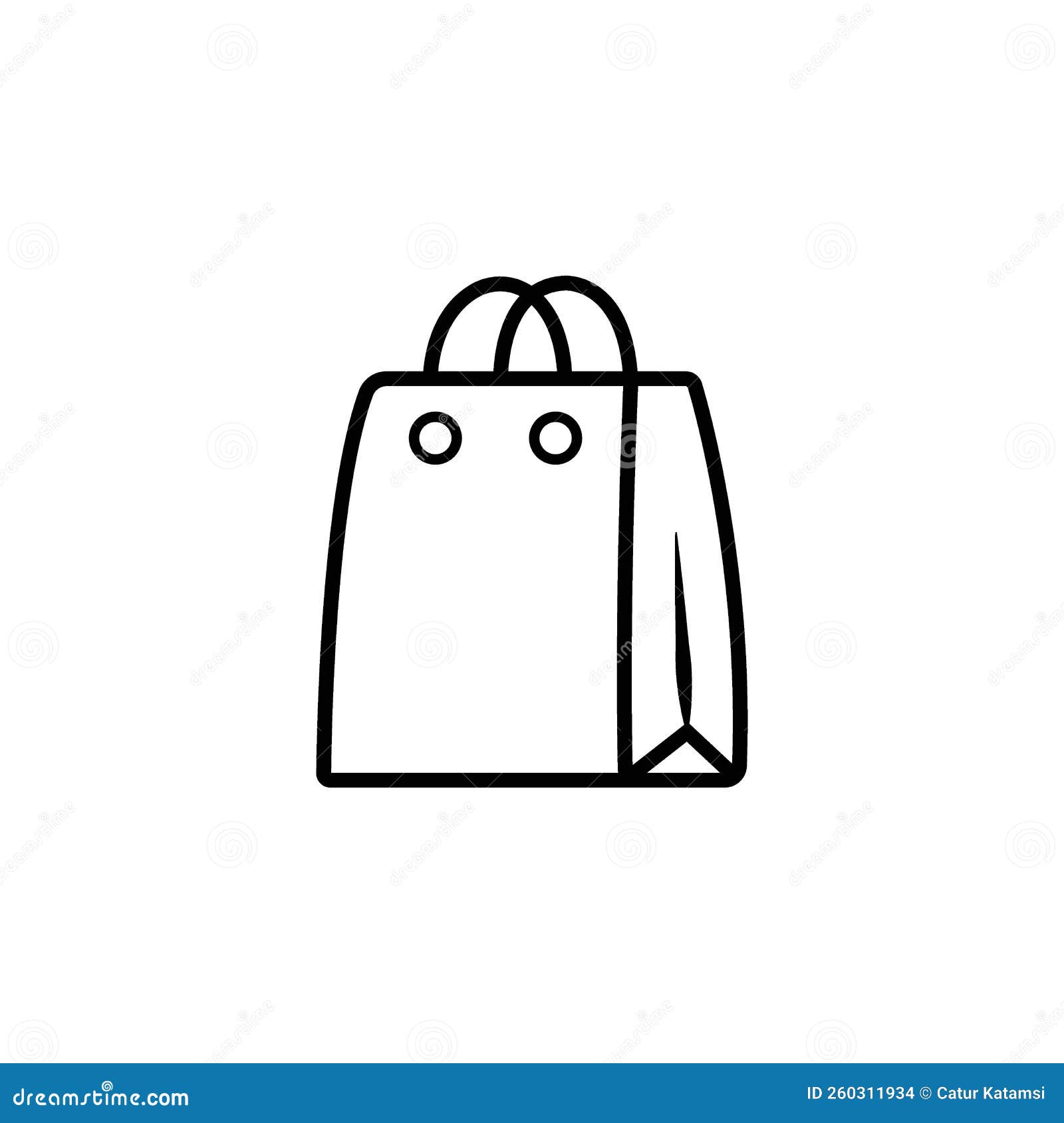 Bag Icon Logo Vector Design Stock Illustration - Illustration of paper ...