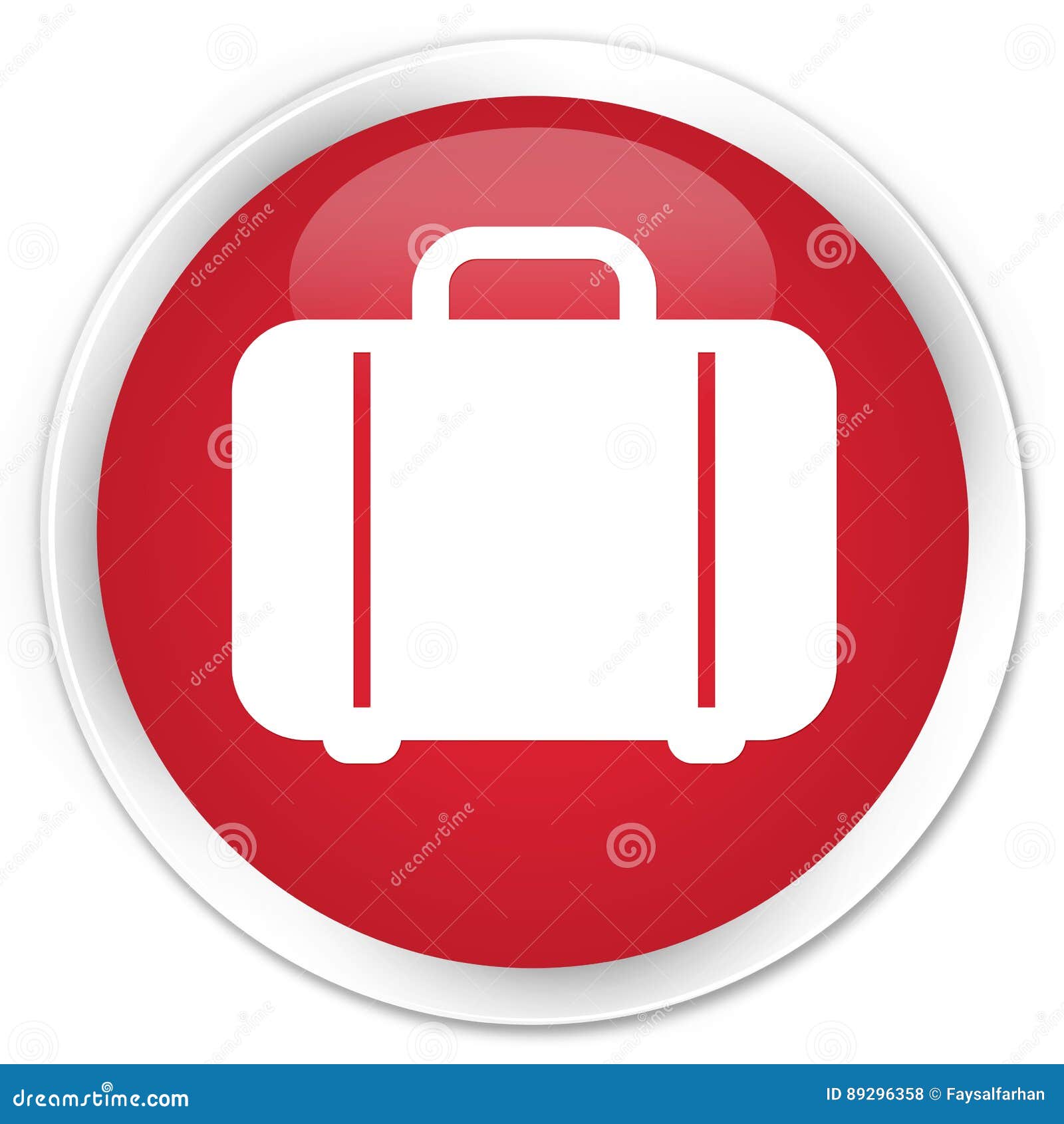 Bag Icon Premium Red Round Button Stock Illustration - Illustration of ...