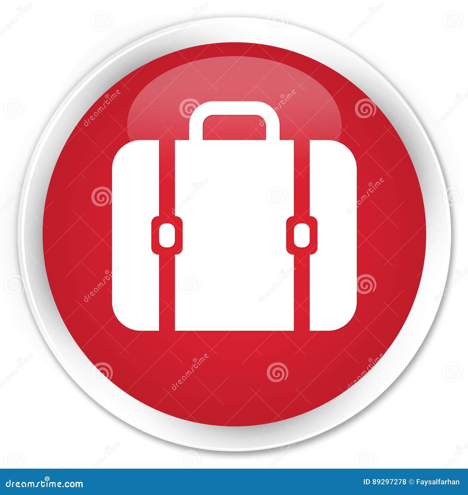 Bag Icon Premium Red Round Button Stock Illustration - Illustration of ...