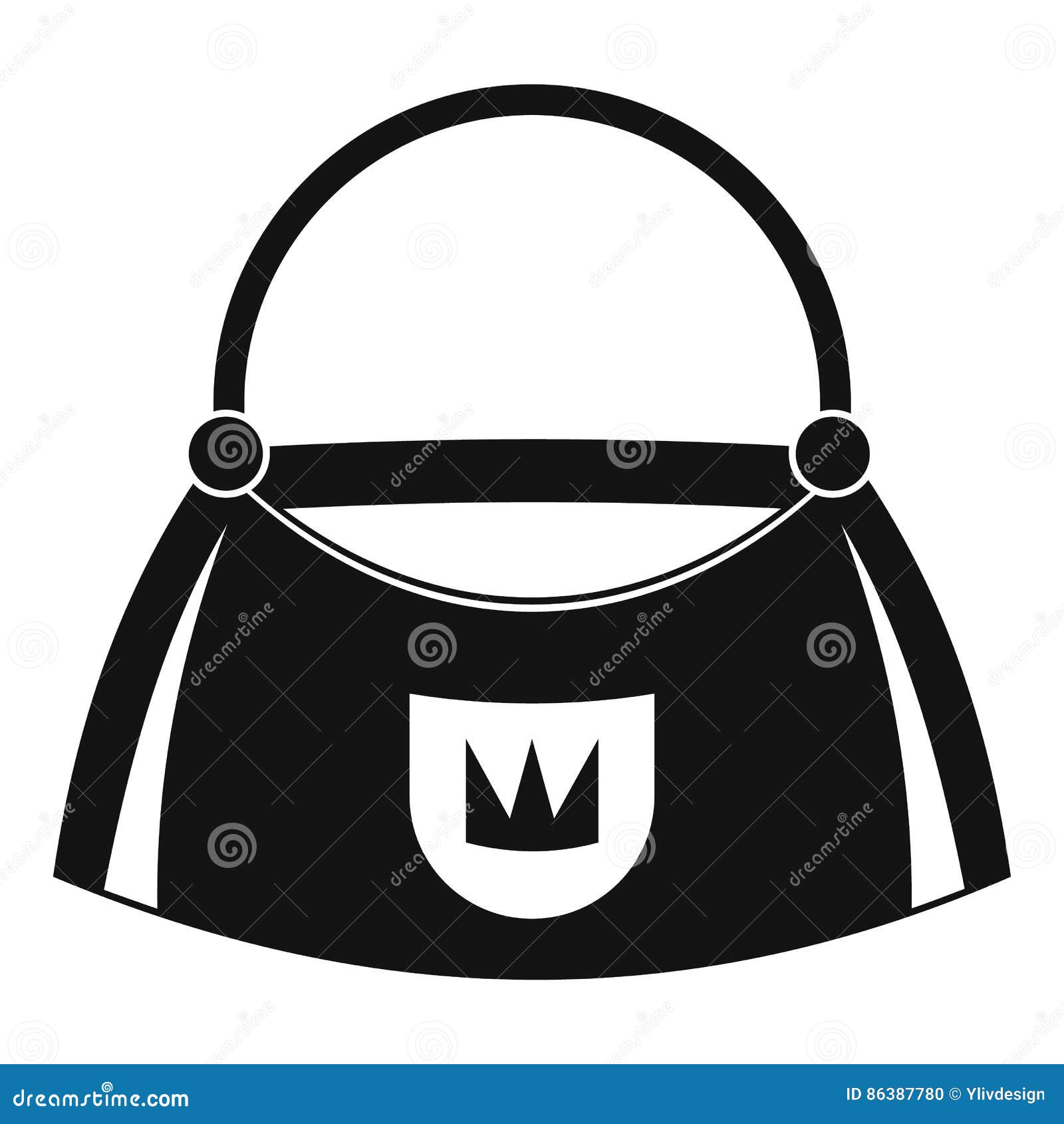 Bag icon, simple style stock vector. Illustration of isolated - 86387780