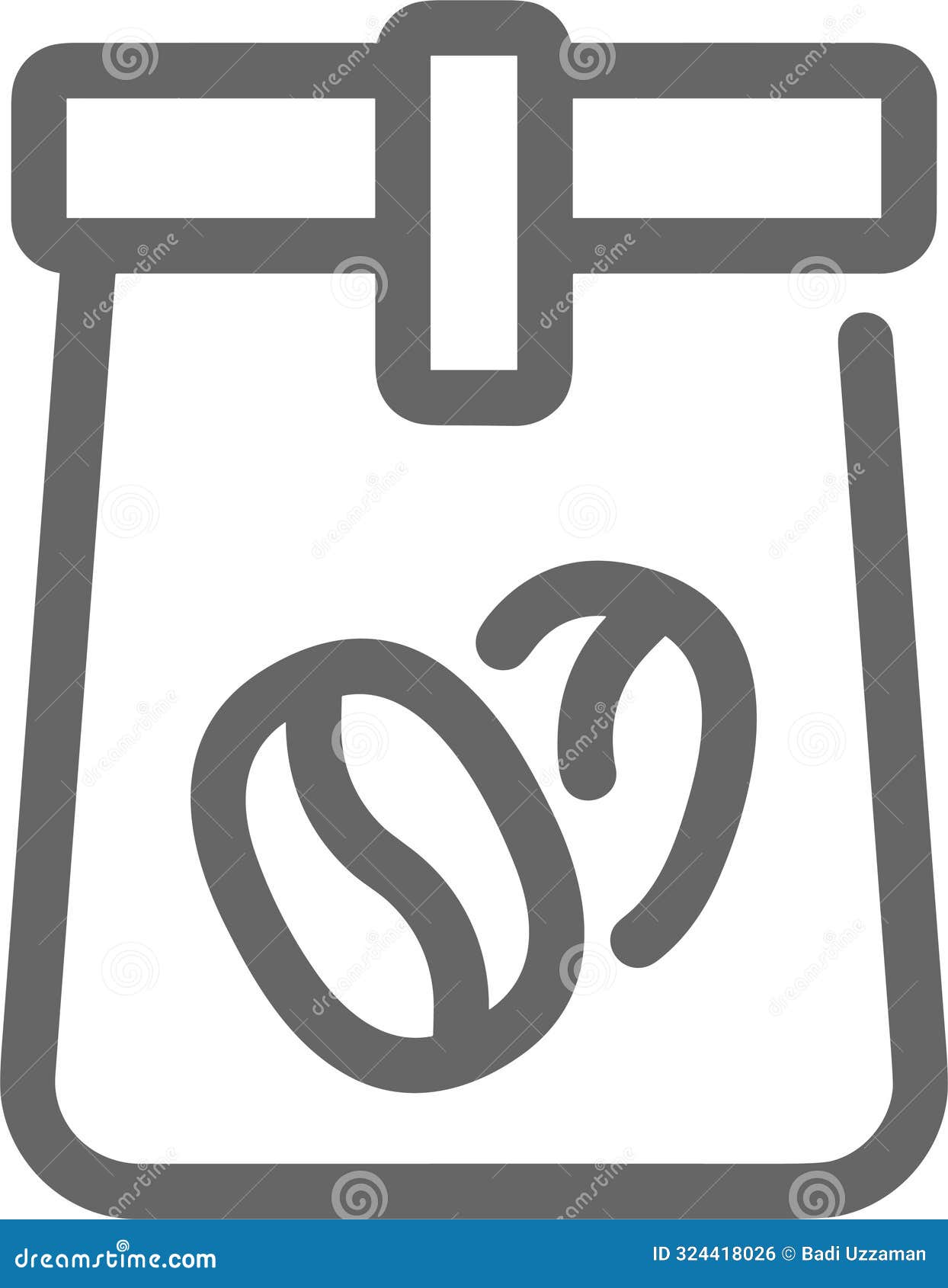 Bag Icon Symbol Vector Image Stock Vector - Illustration of simple ...