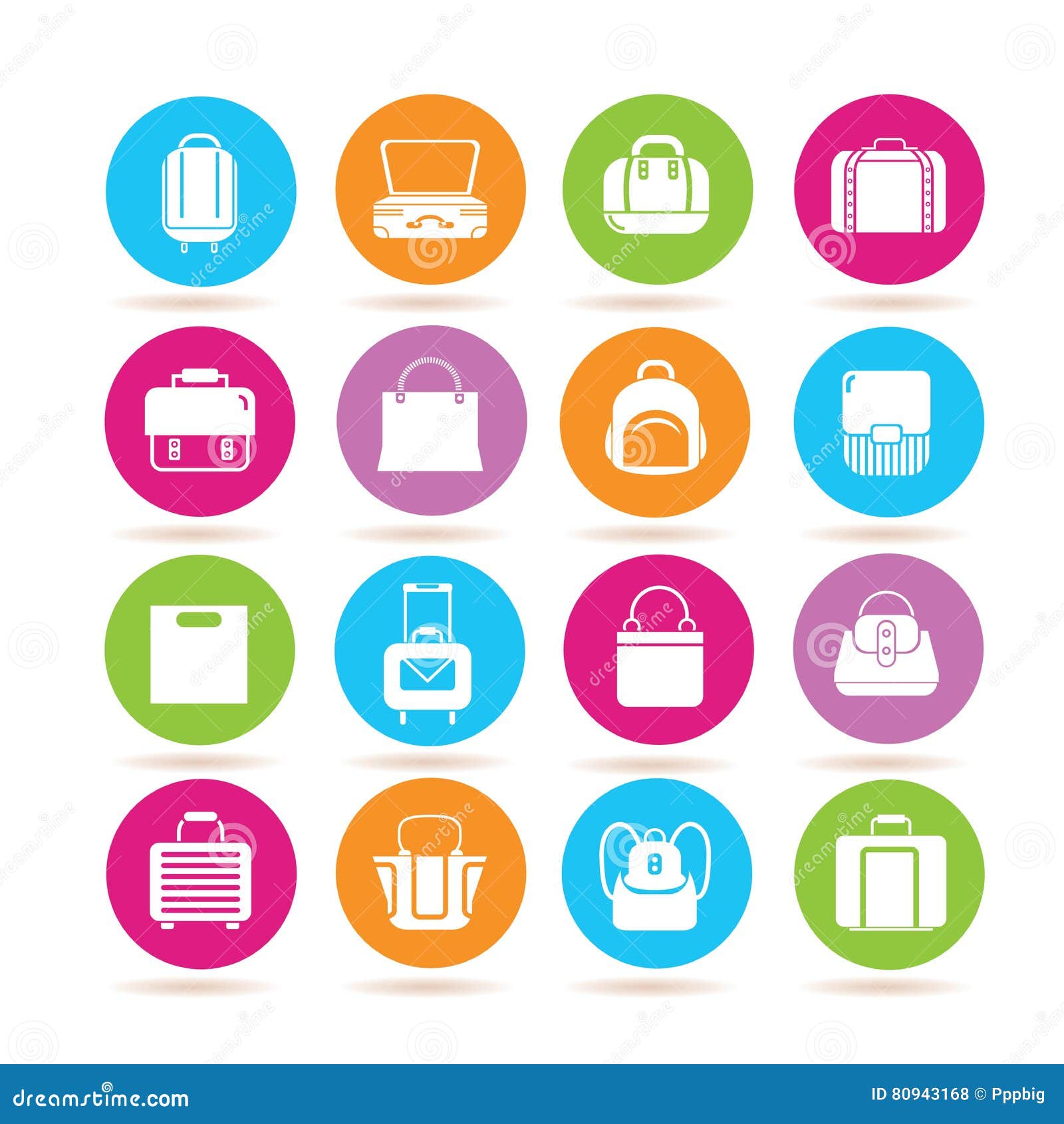 Bag icons stock illustration. Illustration of school - 80943168