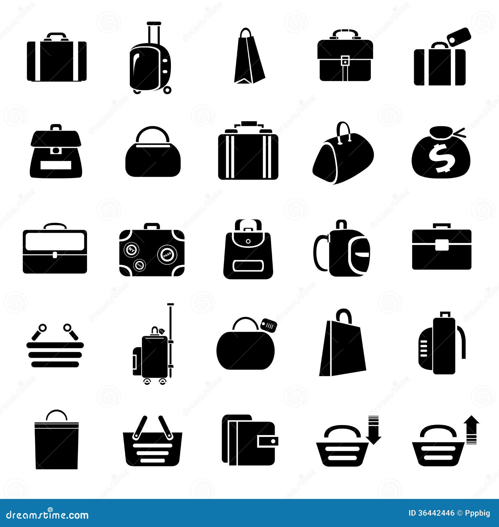 Bag Icons Royalty Free Stock Image - Image: 36442446