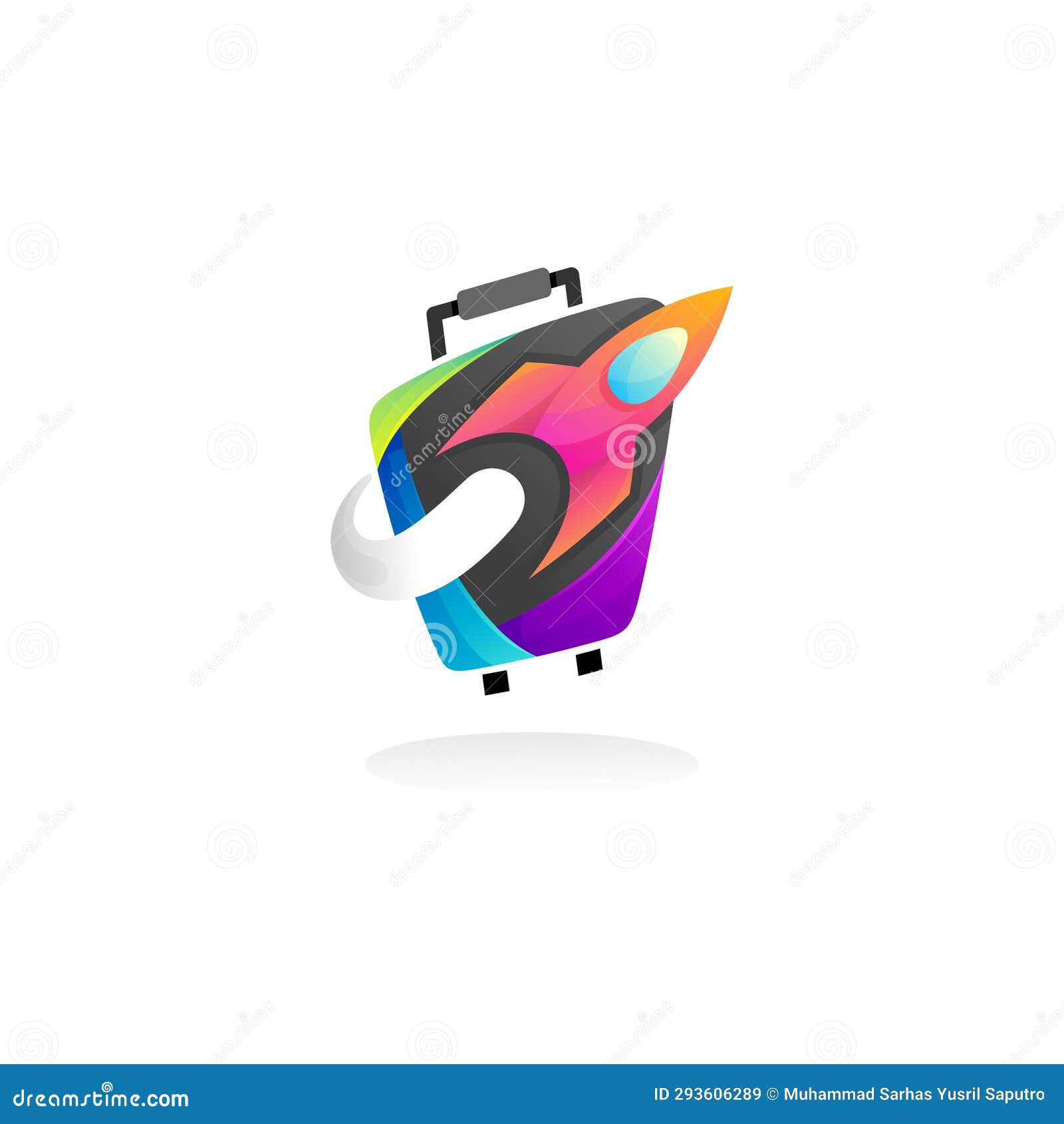 Bag Logo and Rocket Design Transportation, Airplane Logos Stock Vector ...