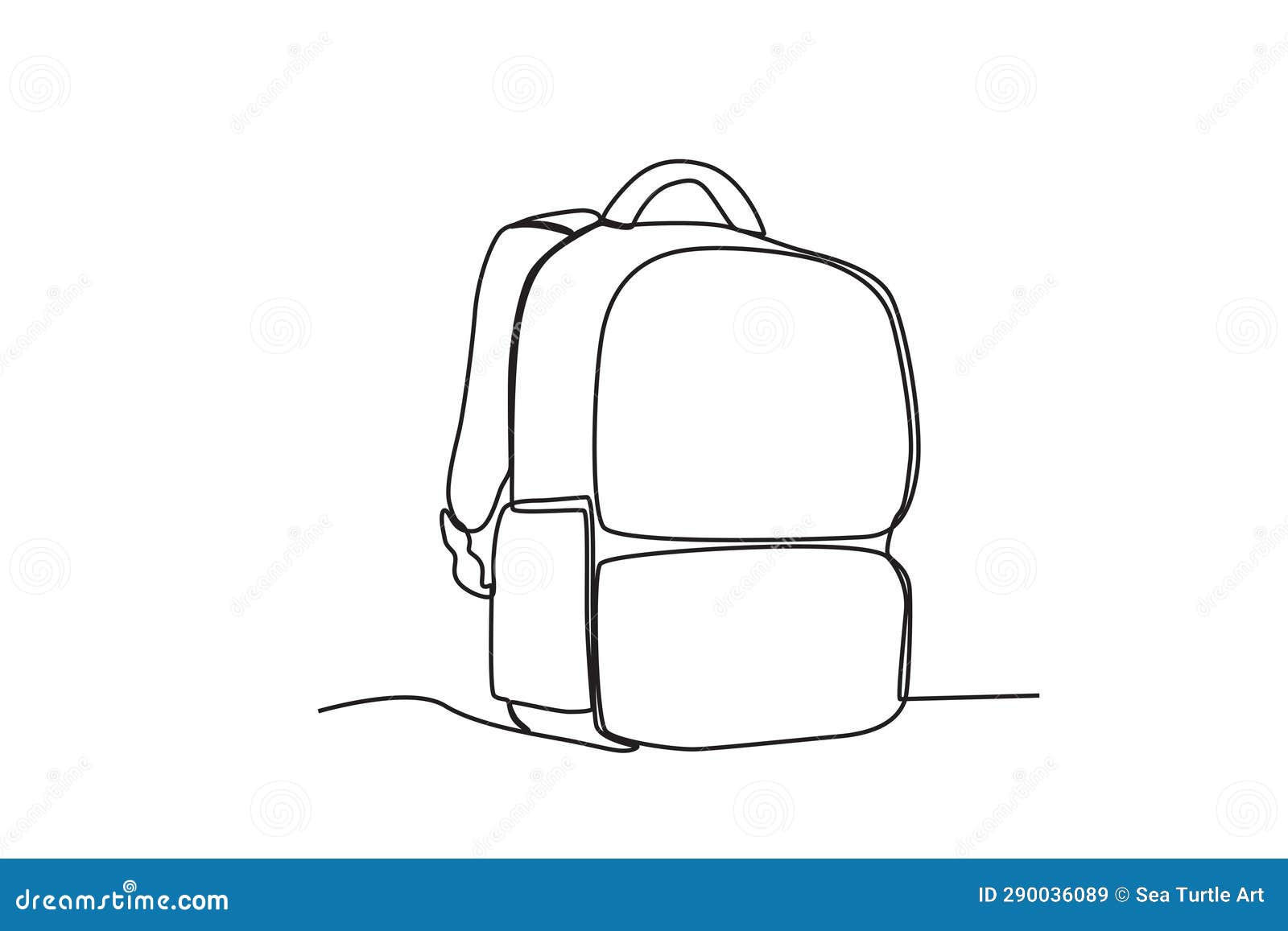 A Bag with Many Pockets for School Stock Illustration - Illustration of ...