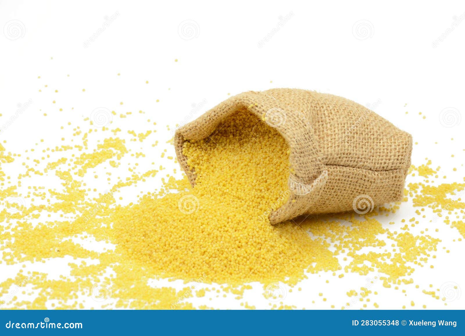 A Bag of Millet with White Background Stock Photo - Image of dish ...