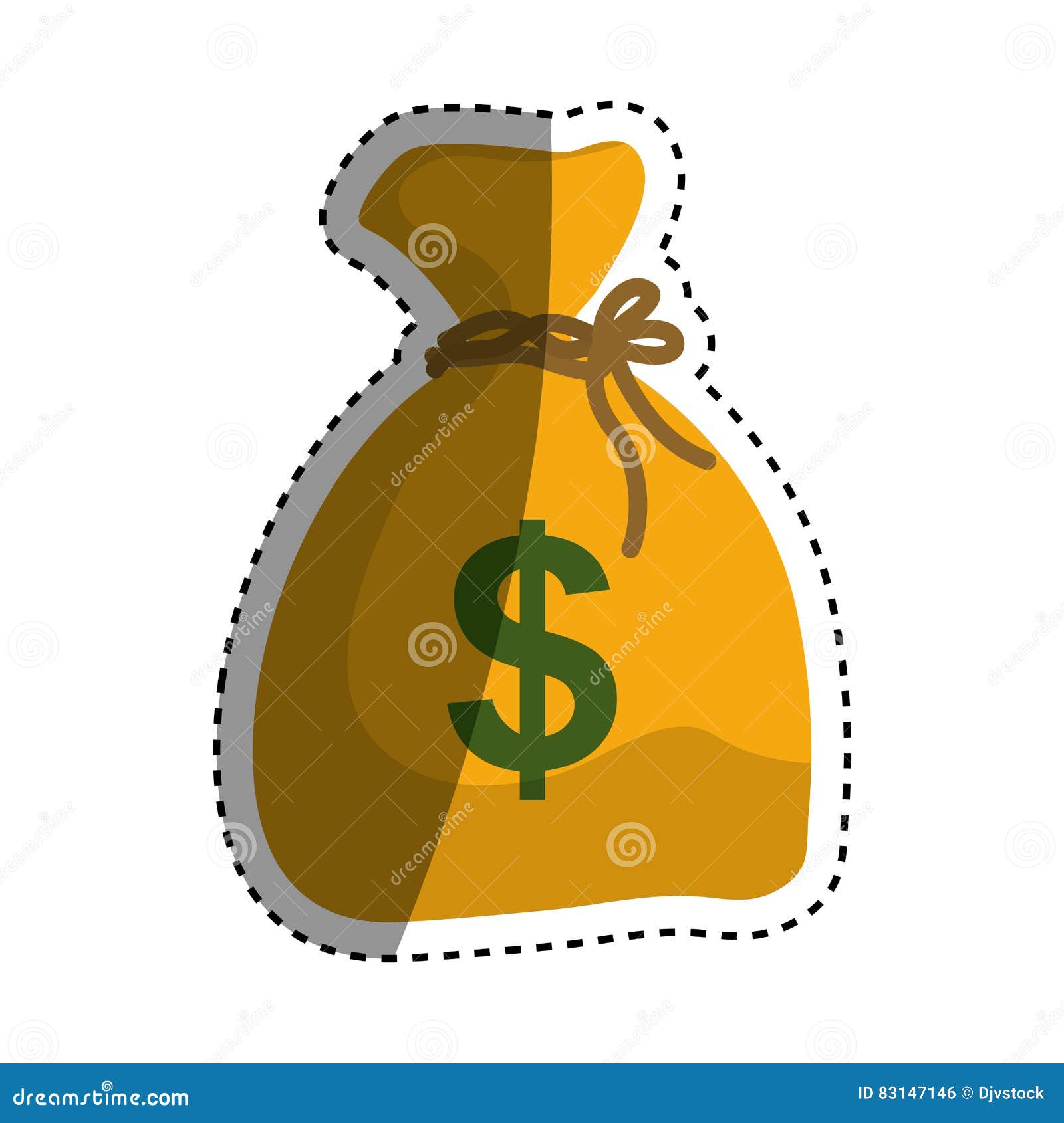 Bag of money stock illustration. Illustration of financial - 83147146
