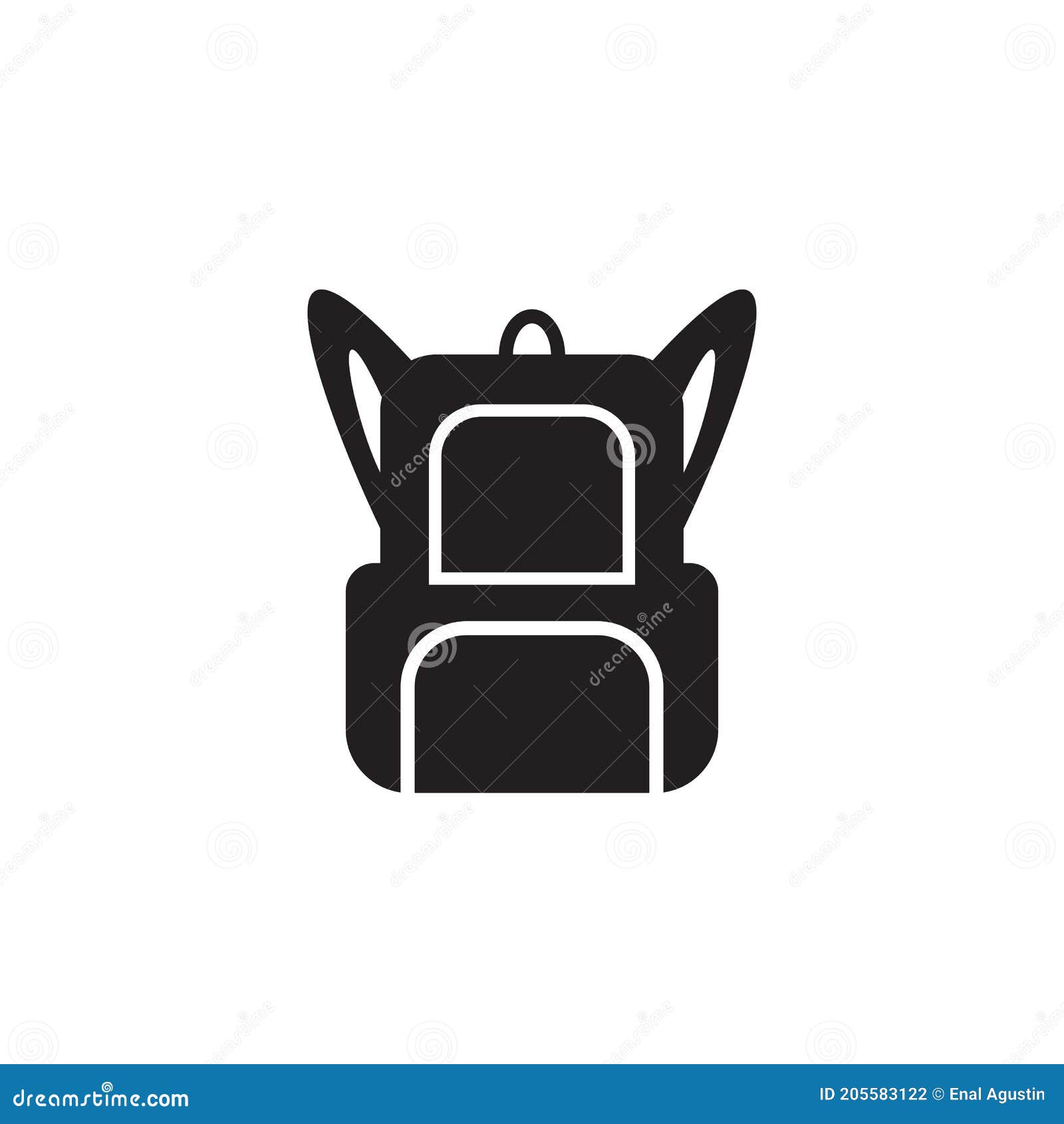 Bag Pack Logo Design Template Stock Vector - Illustration of design ...