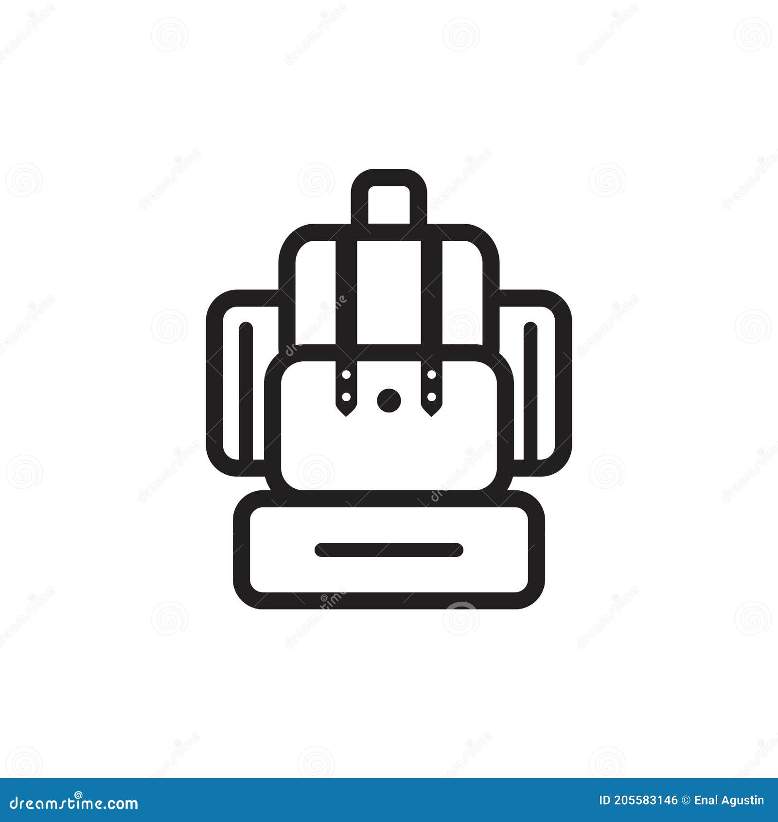 Bag Pack Logo Design Template Stock Vector - Illustration of logo ...