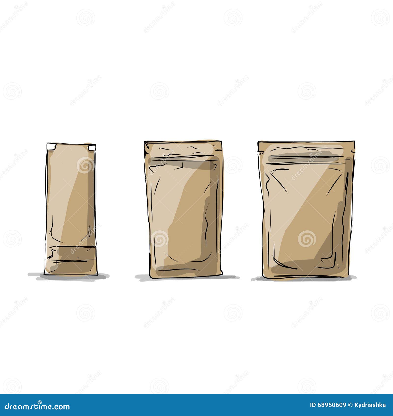 Bag Packaging, Sketch for Your Design Stock Vector - Illustration of ...