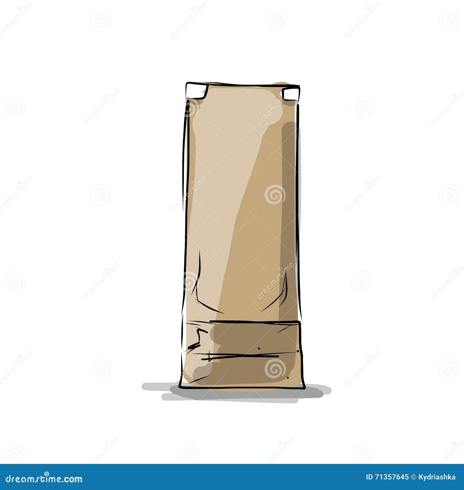 Bag Packaging, Sketch for Your Design Stock Vector - Illustration of ...