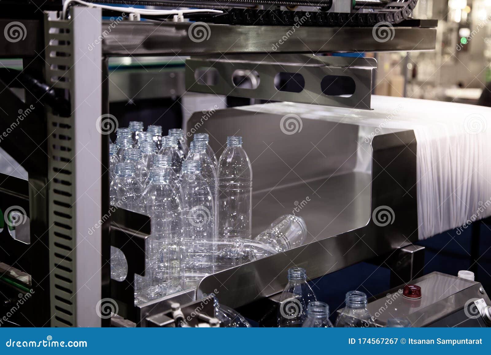 Bag Packing Machine for Plastic Bottles Stock Image - Image of convey ...