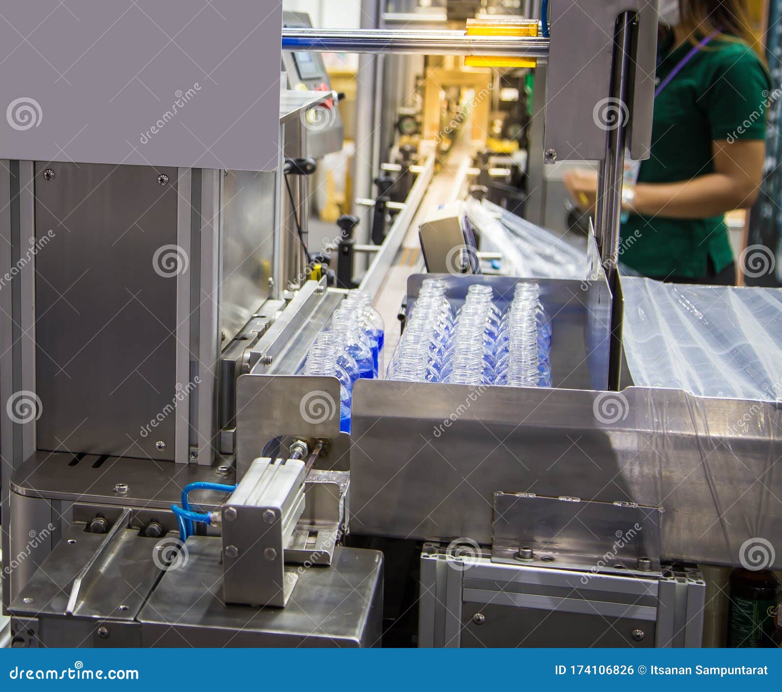 Bag Packing Machine for Plastic Bottles Stock Photo - Image of business ...