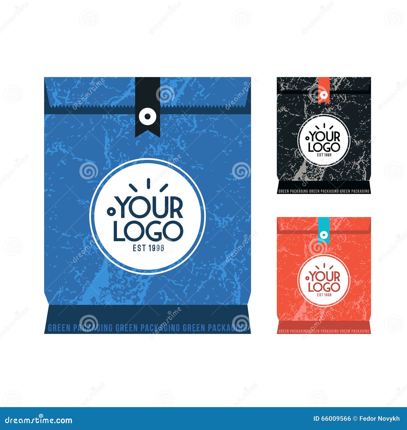 Bag paper for food stock vector. Illustration of color - 66009566