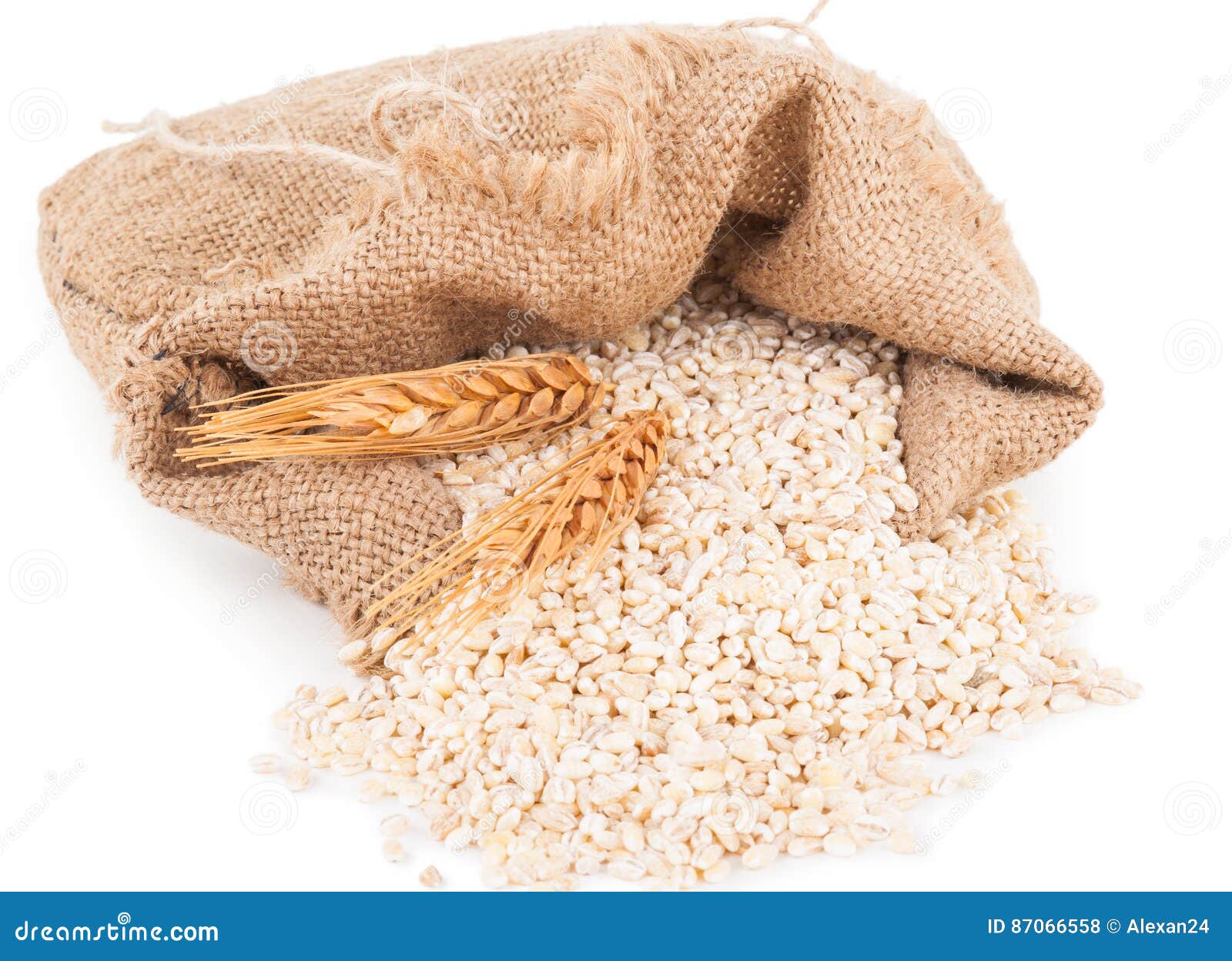 Bag with pearl barley stock photo. Image of nutrition - 87066558