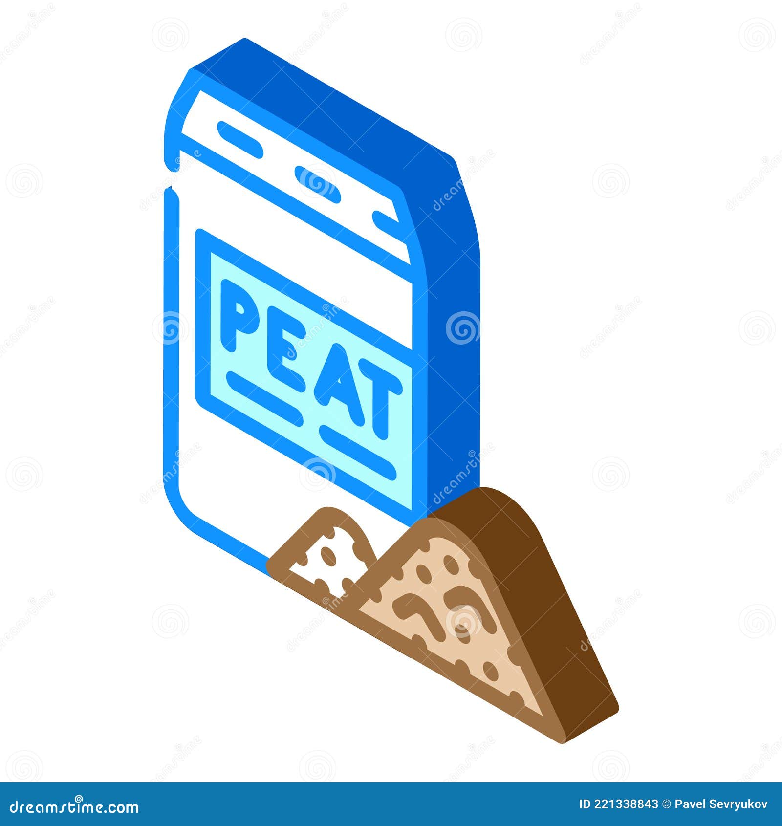 Peat Icon - Natural Organic Soil Fertilizer Vector Illustration ...